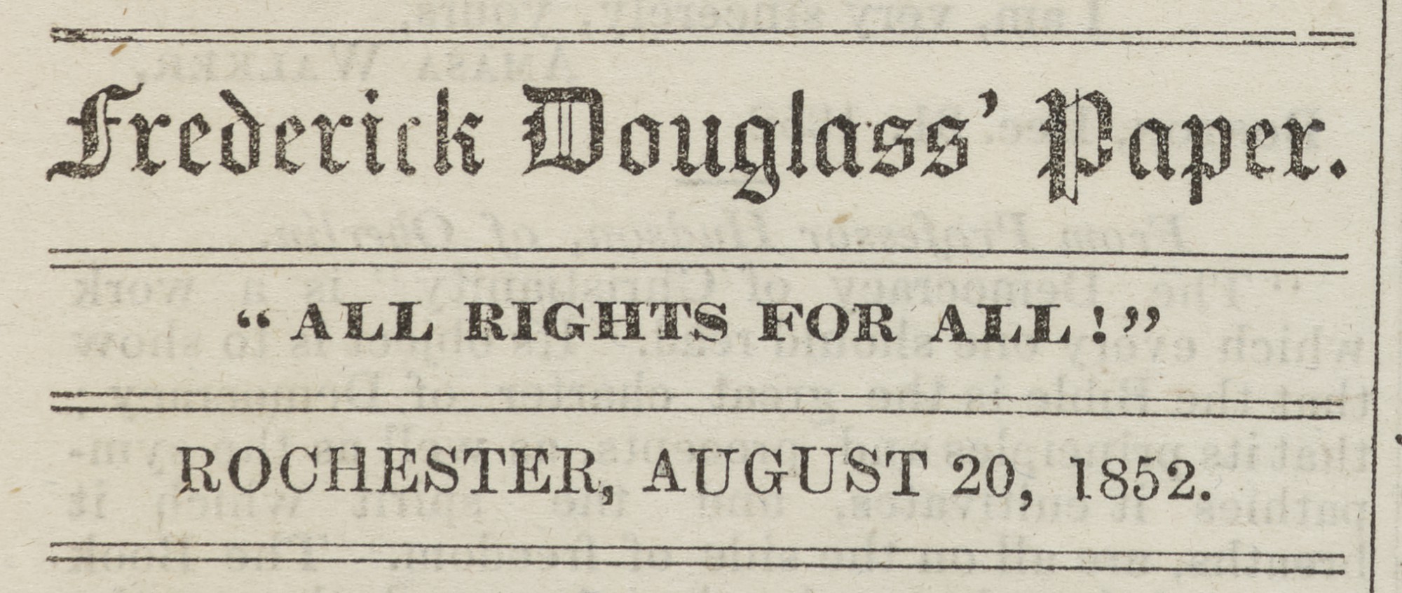 DOUGLASS, FREDERICK | Frederick Douglass'sSpeech to the Free Soil Party ...