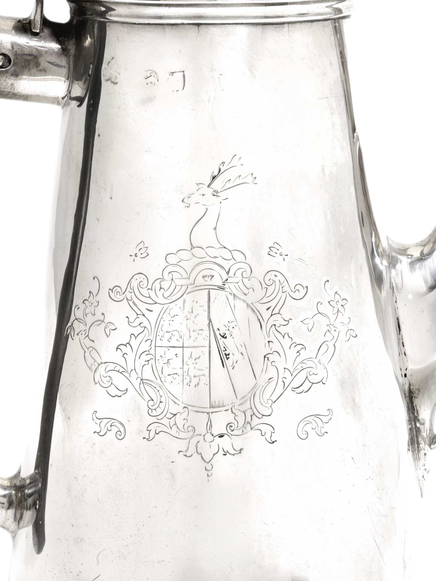 A George silver silver coffee pot, probably William Darker, London ...