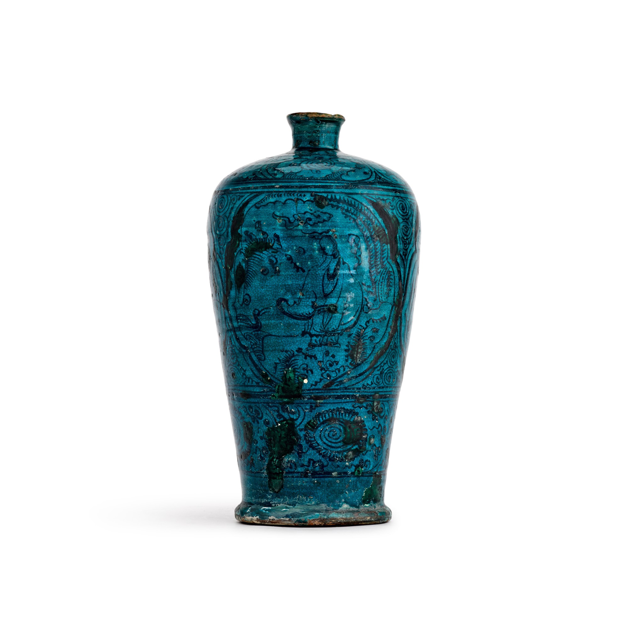 A Cizhou turquoise-glazed meiping, Ming dynasty, 16th century | 明十六世紀 ...
