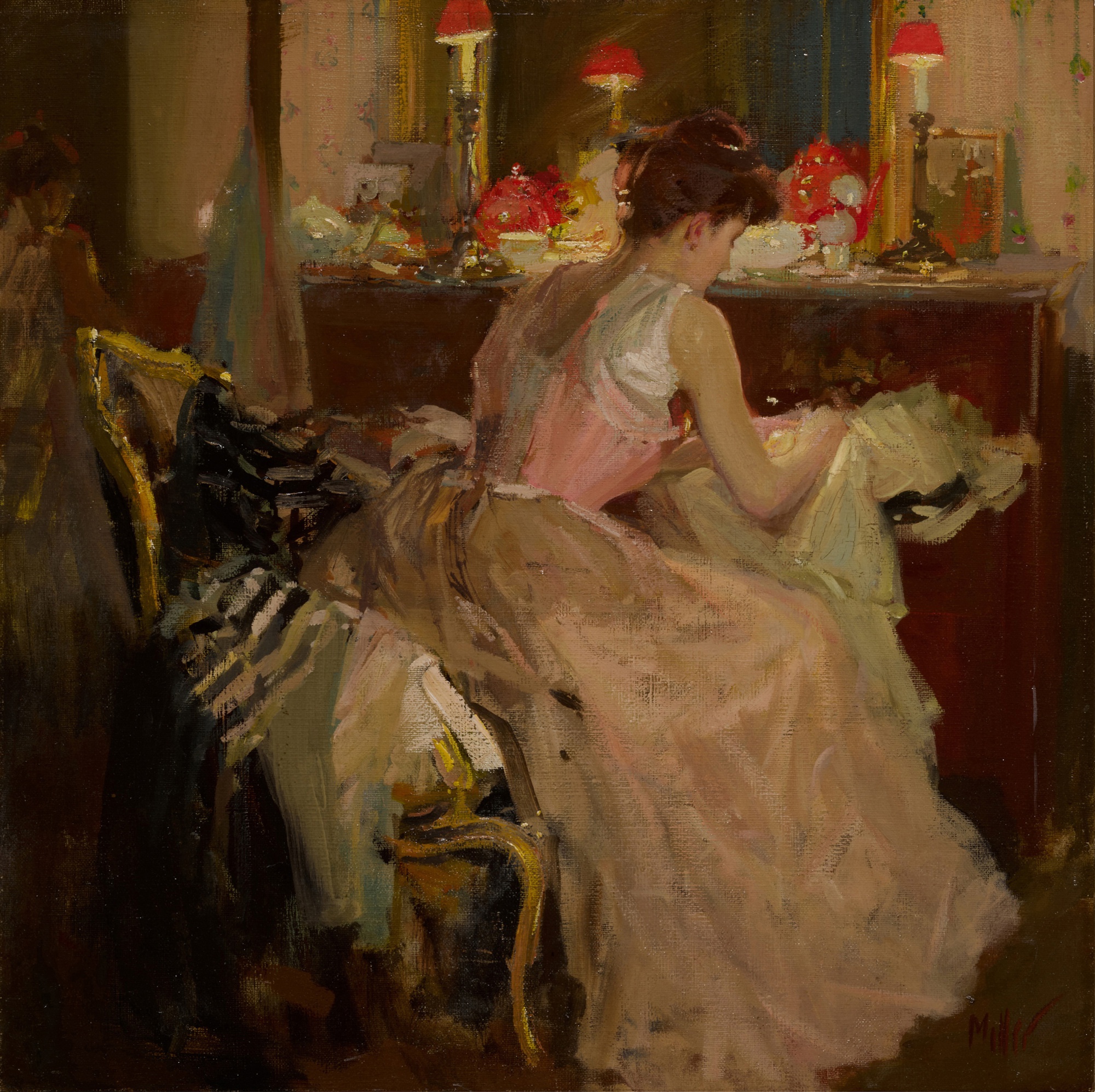 Sewing by Lamplight | American Art | 2021 | Sotheby's