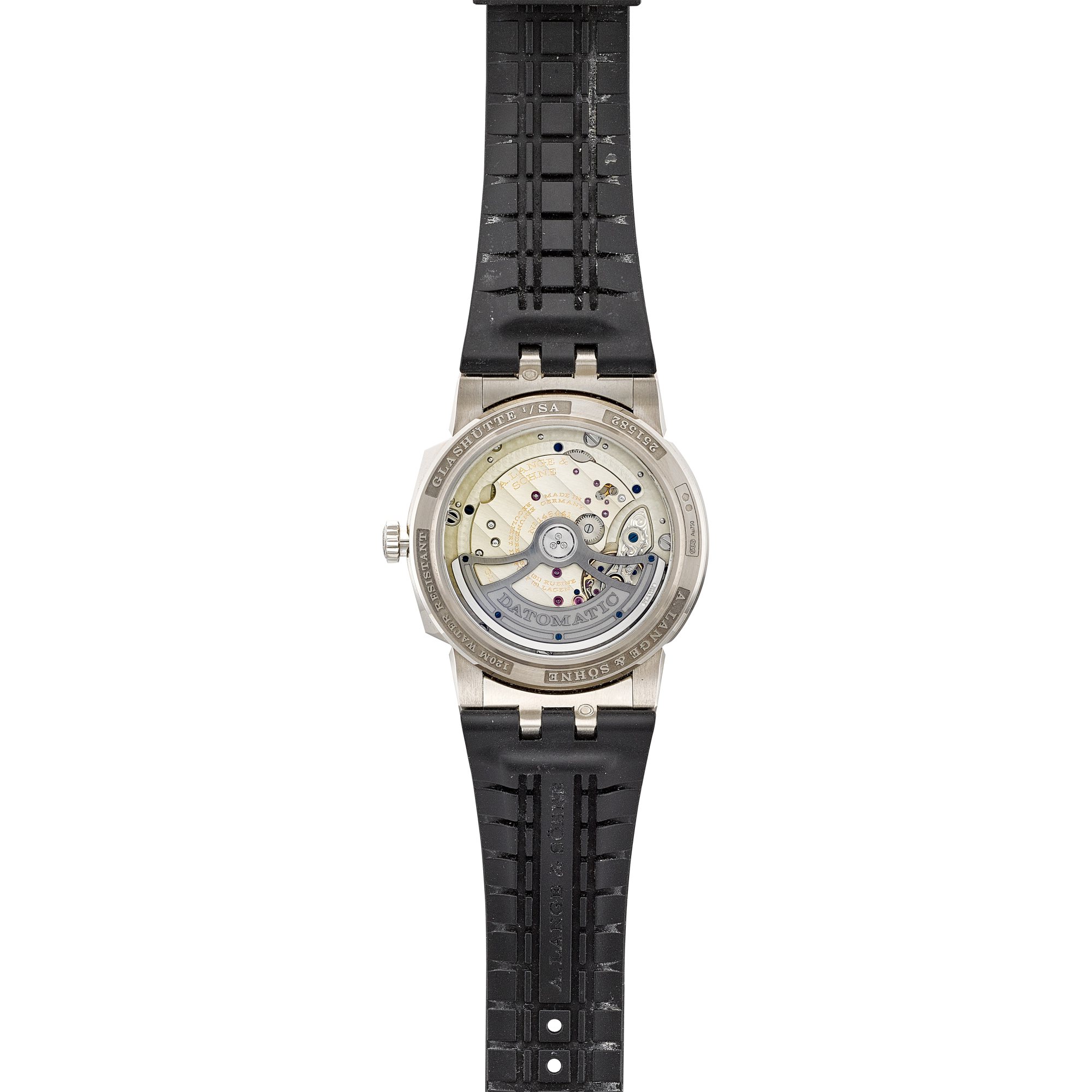 Odysseus, Reference 363.038 | A white gold wristwatch with day and ...