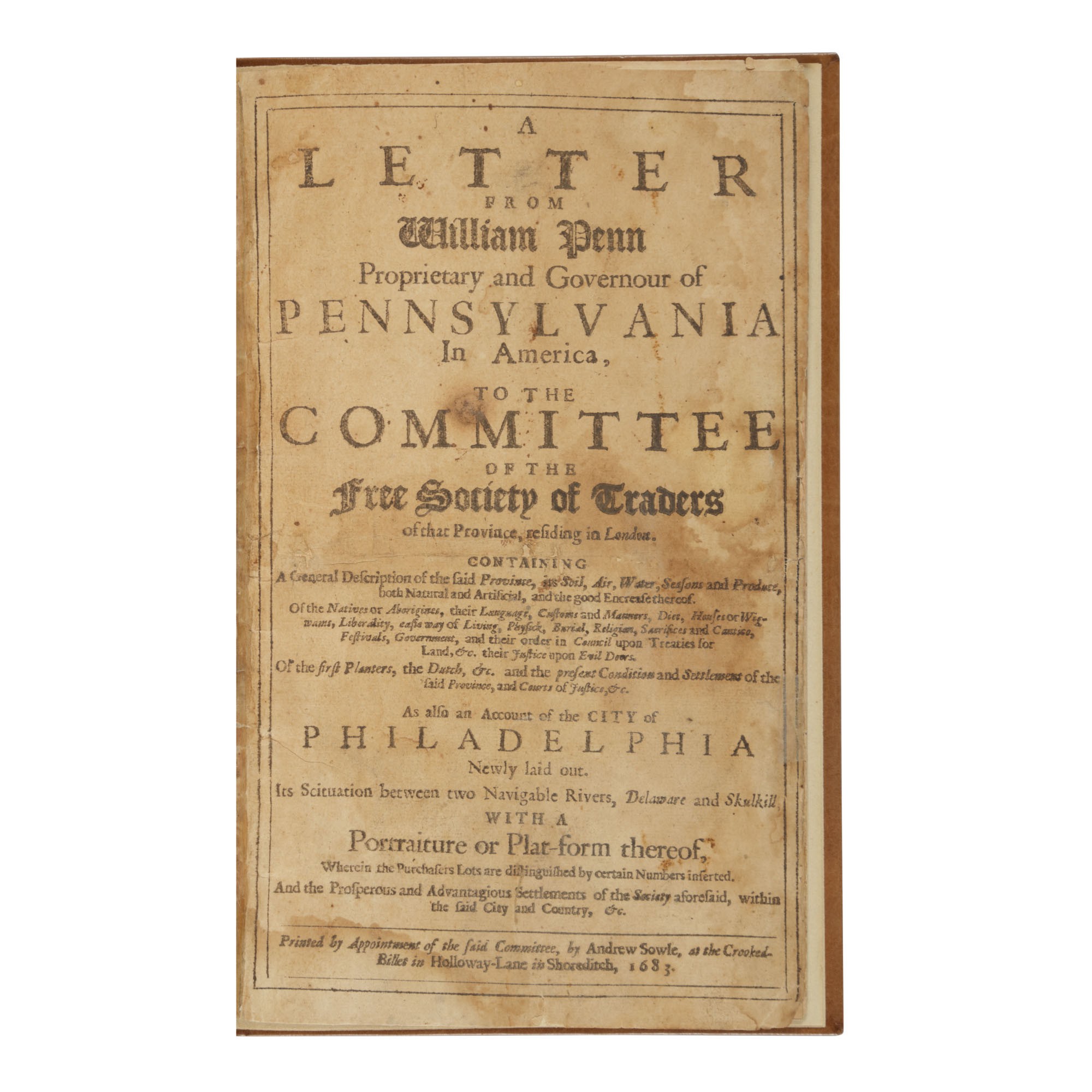 Penn, William | The second major Penn tract promoting Pennsylvania ...