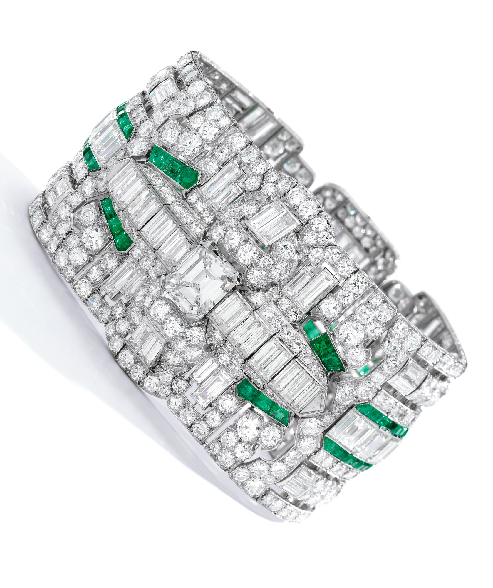 Gattle | Emerald and Diamond Bracelet | Important Jewels | | Sotheby's