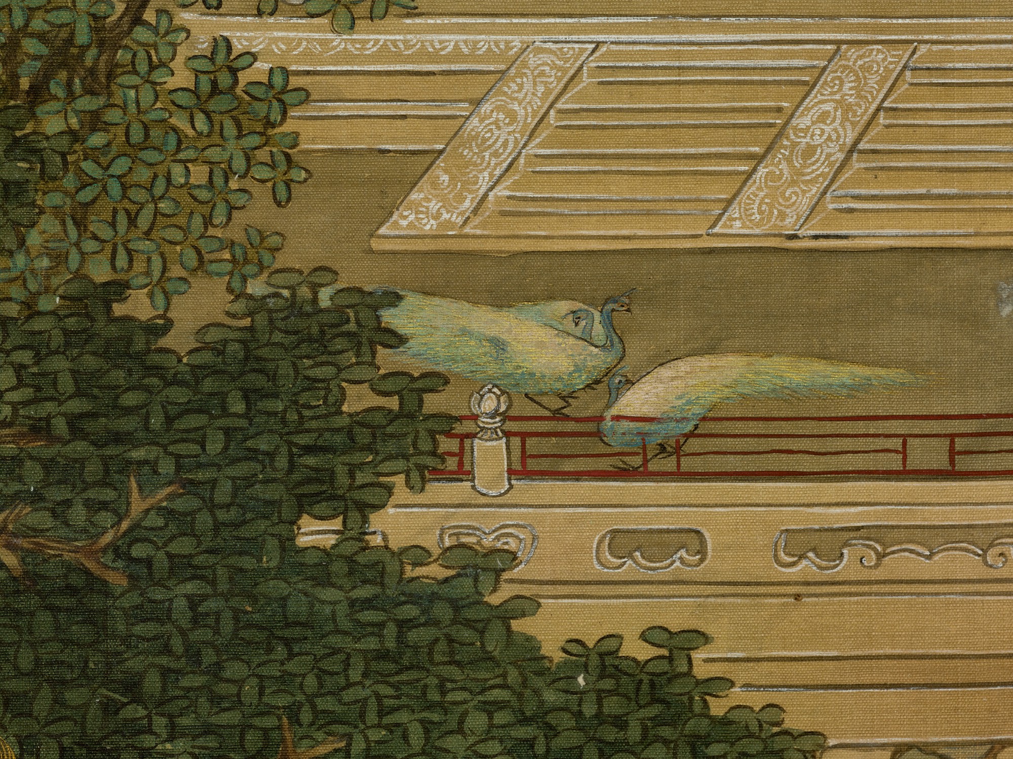 Ren Xiong 任熊 | Auspicious Birds Visiting the Garden 有鳳來儀 | Fine Chinese ...