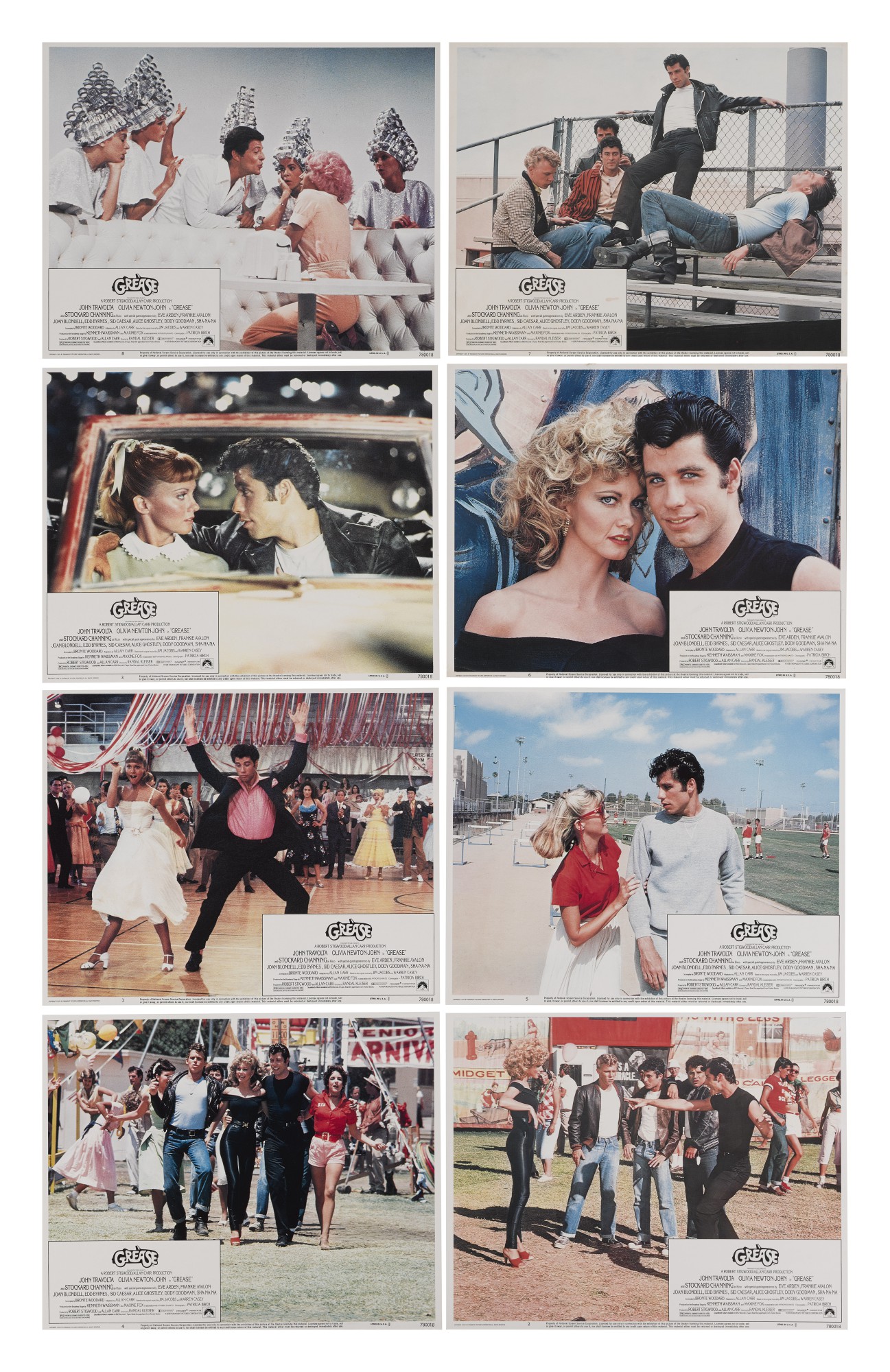Grease (1978), poster and set of 8 lobby cards, US | Original Film ...