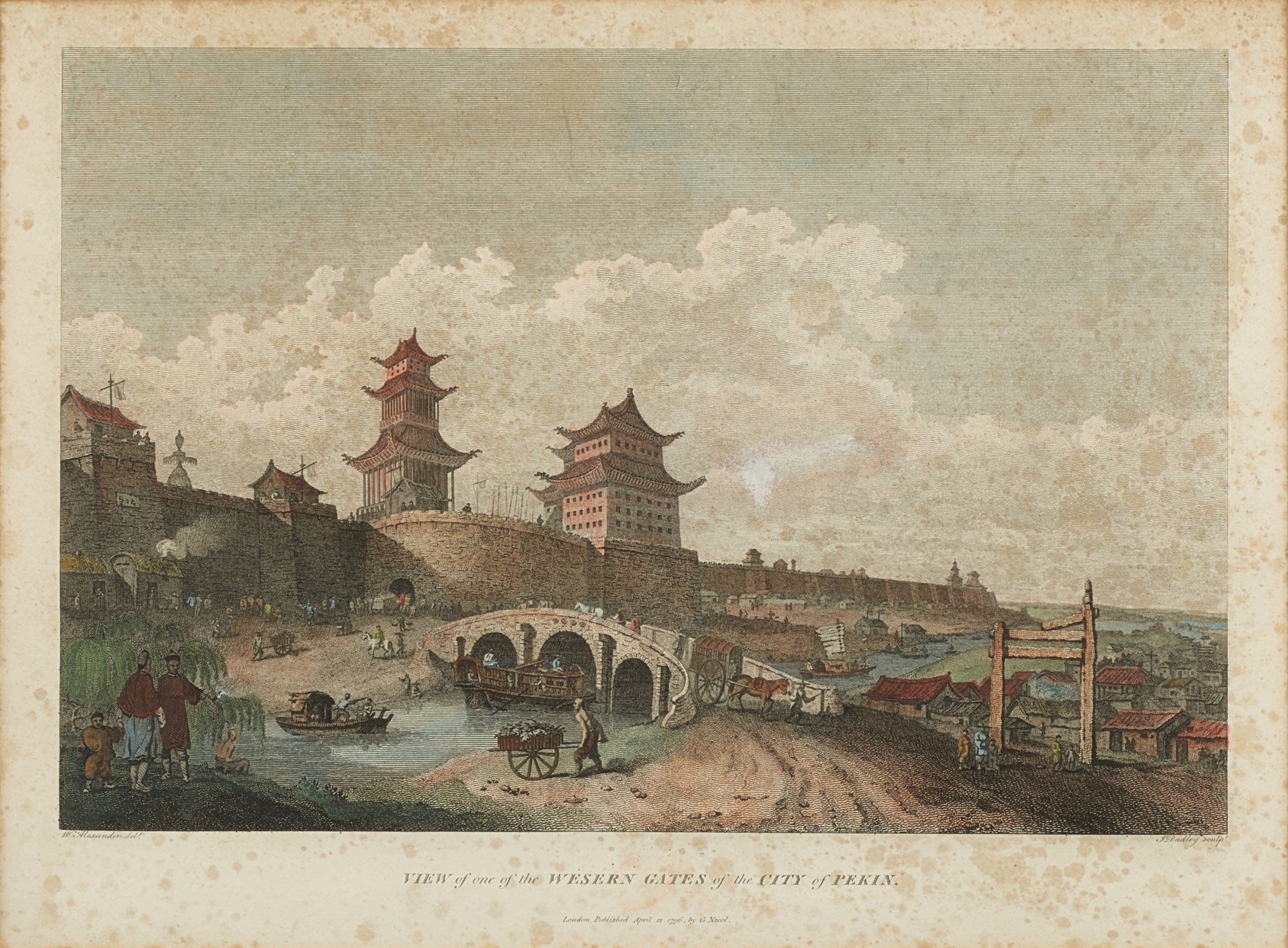 A set of four coloured Chinese prints after drawings by William ...