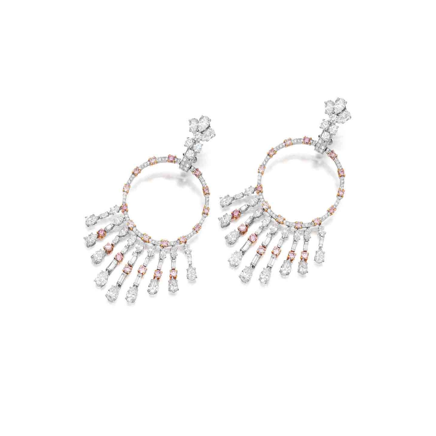 Pair of Diamond and Colored Diamond 'Gypsy' Pendant-Earclips | A Vision ...