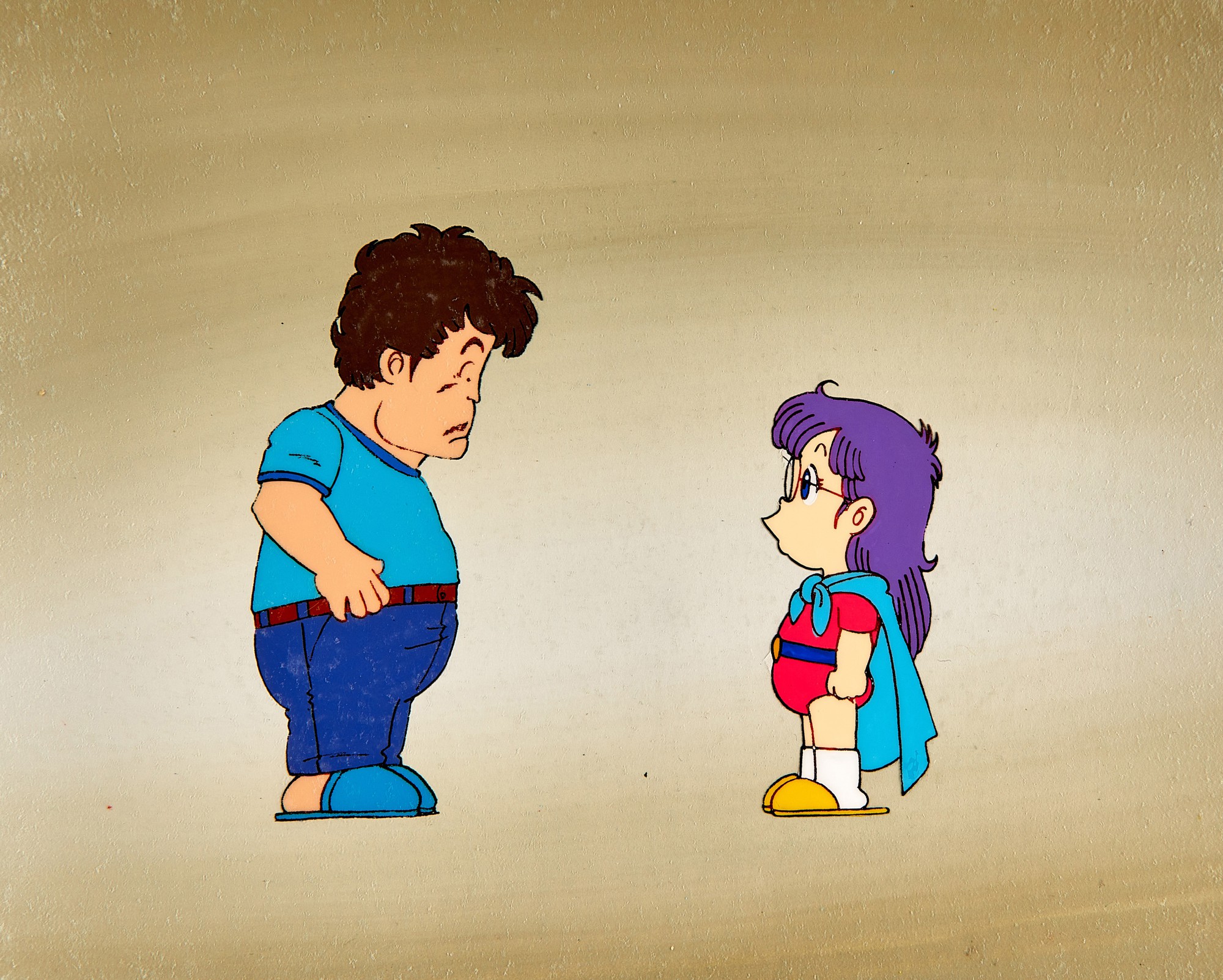 Dr. Slump and Arale in Superman Costume Animation Cels with Douga ...