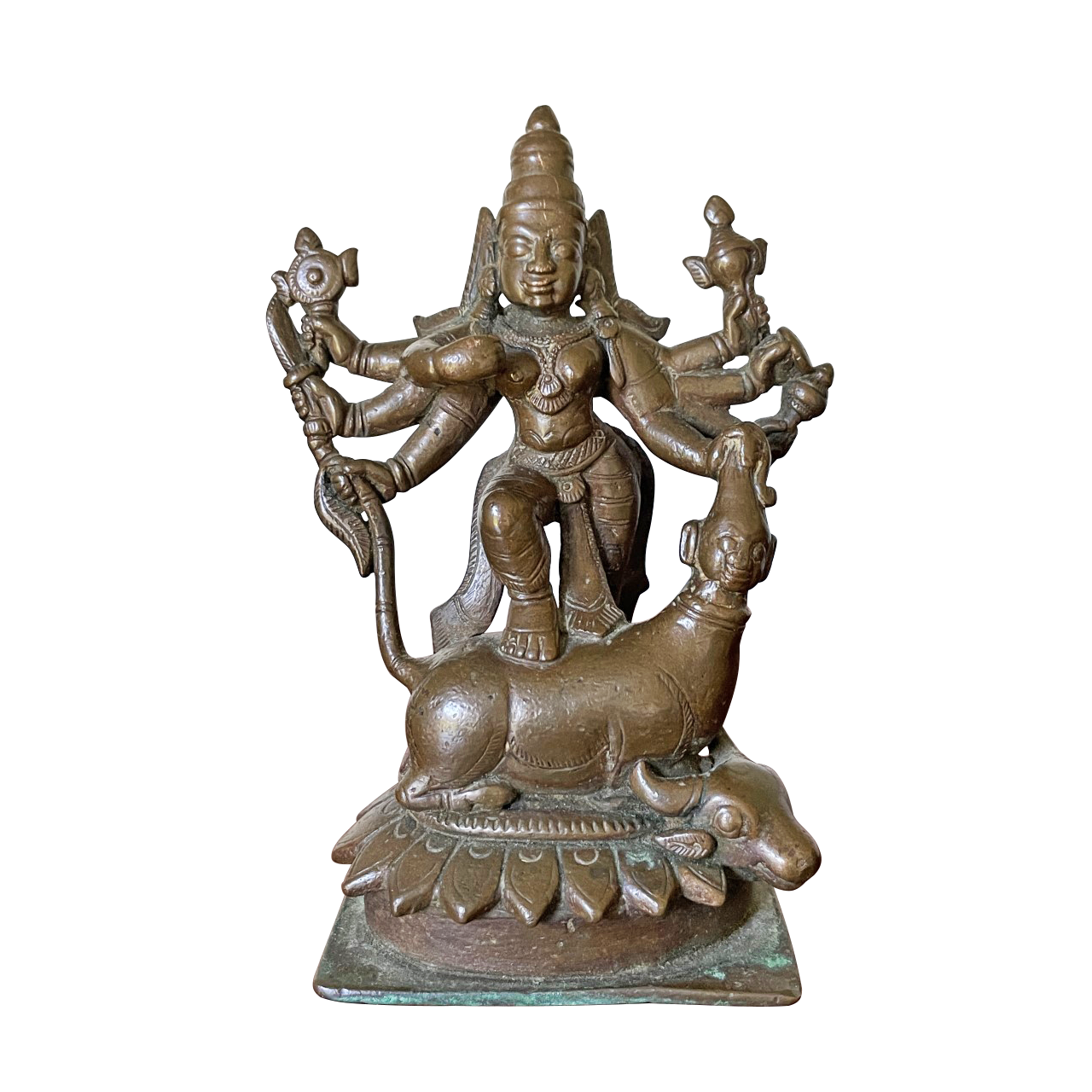 Antique Indian Miniature Bronze Of Goddess Durga Available For ...