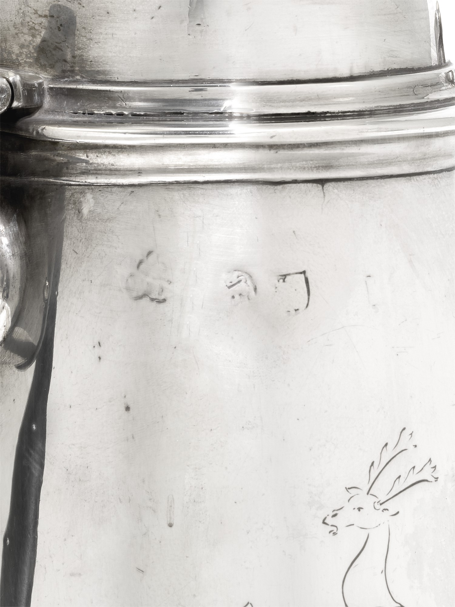 A George silver silver coffee pot, probably William Darker, London ...