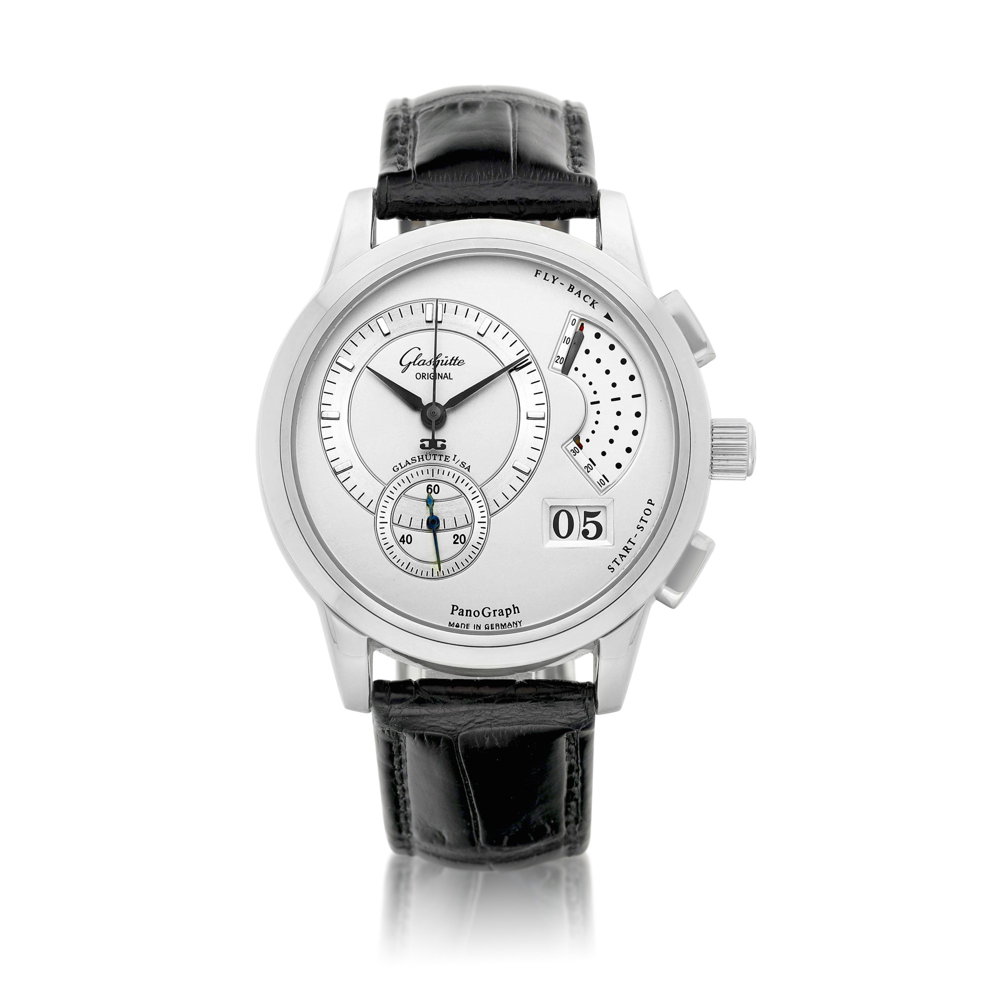 PanoGraph | A stainless steel fly-back chronograph wristwatch with ...