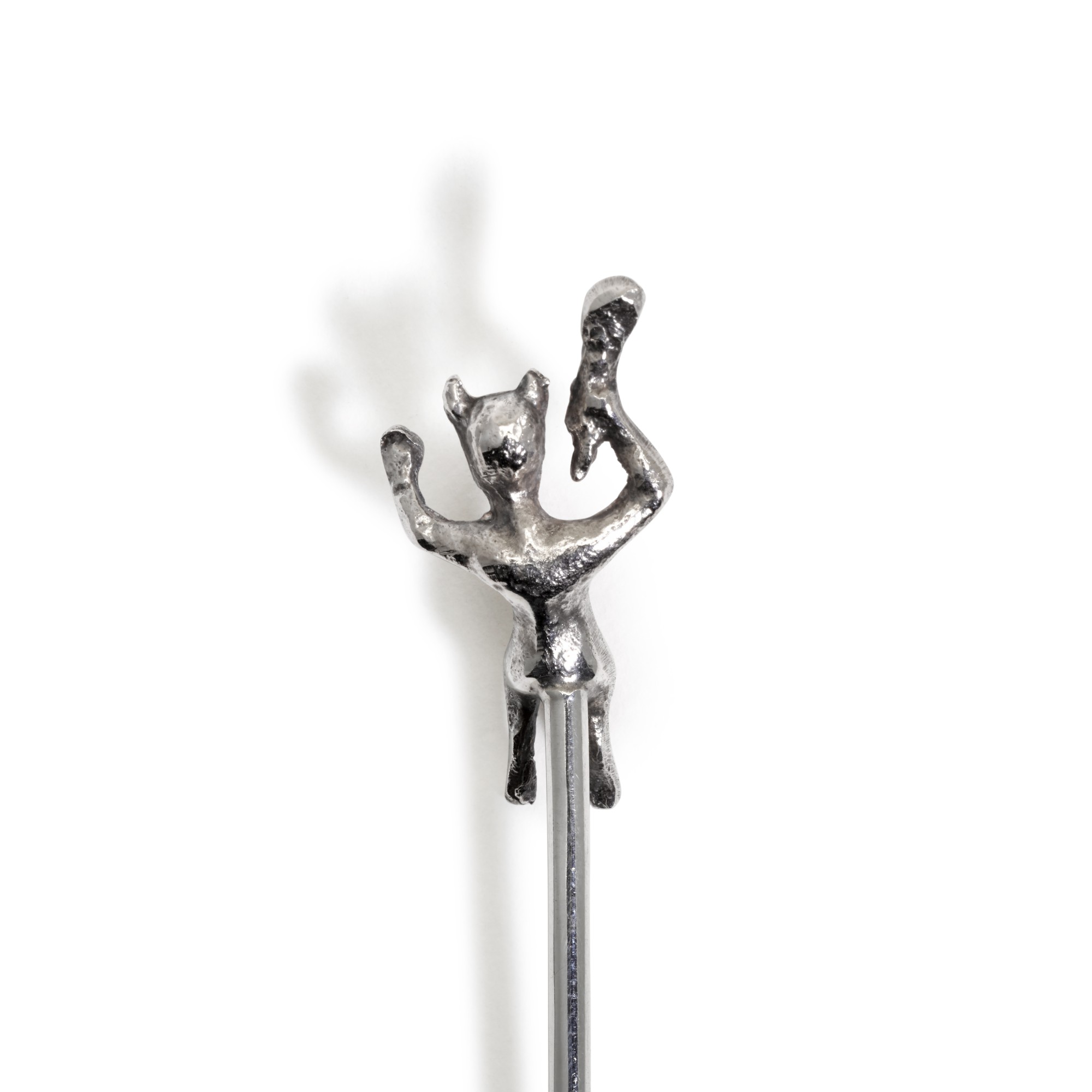 A cased set of six novelty silver cocktail sticks, Levi & Salaman ...
