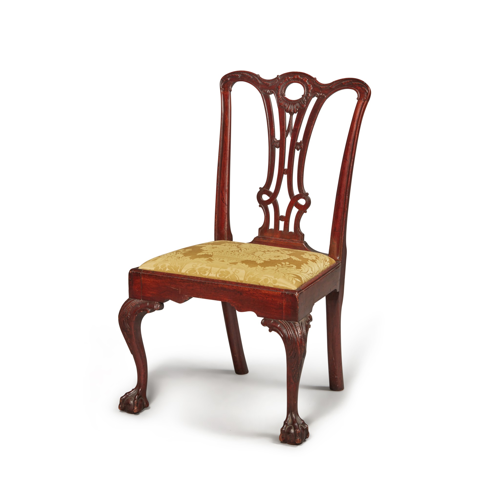 Very Fine and Rare Chippendale Carved Mahogany Side Chair, possibly by ...