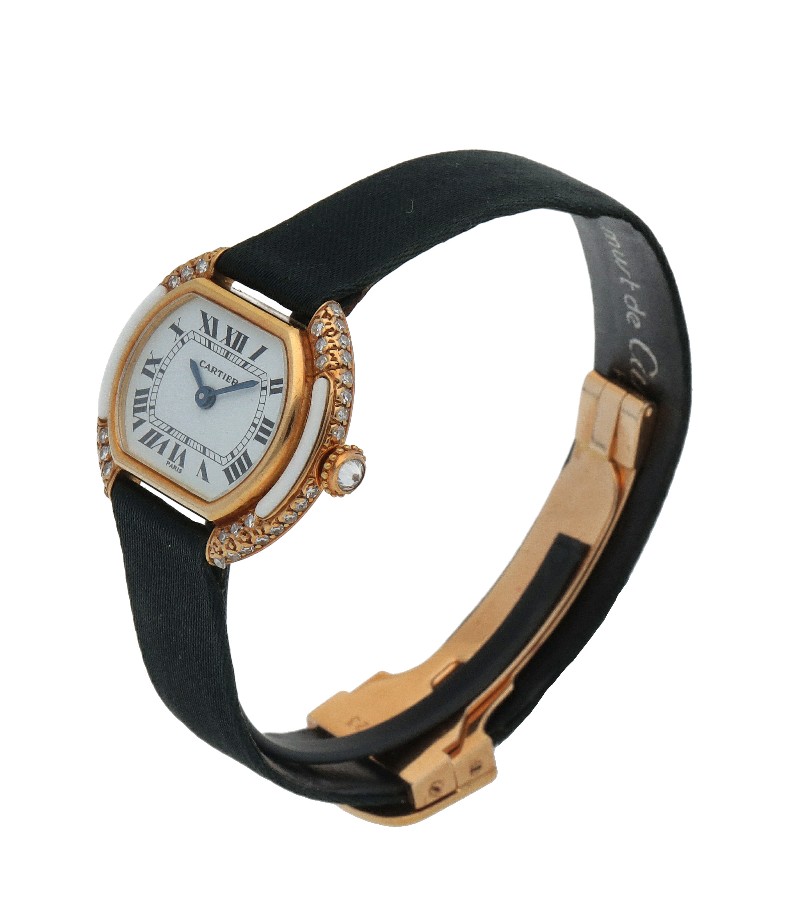 Ellipse Pink gold and diamond-set wristwatch Circa 1990 | Important ...