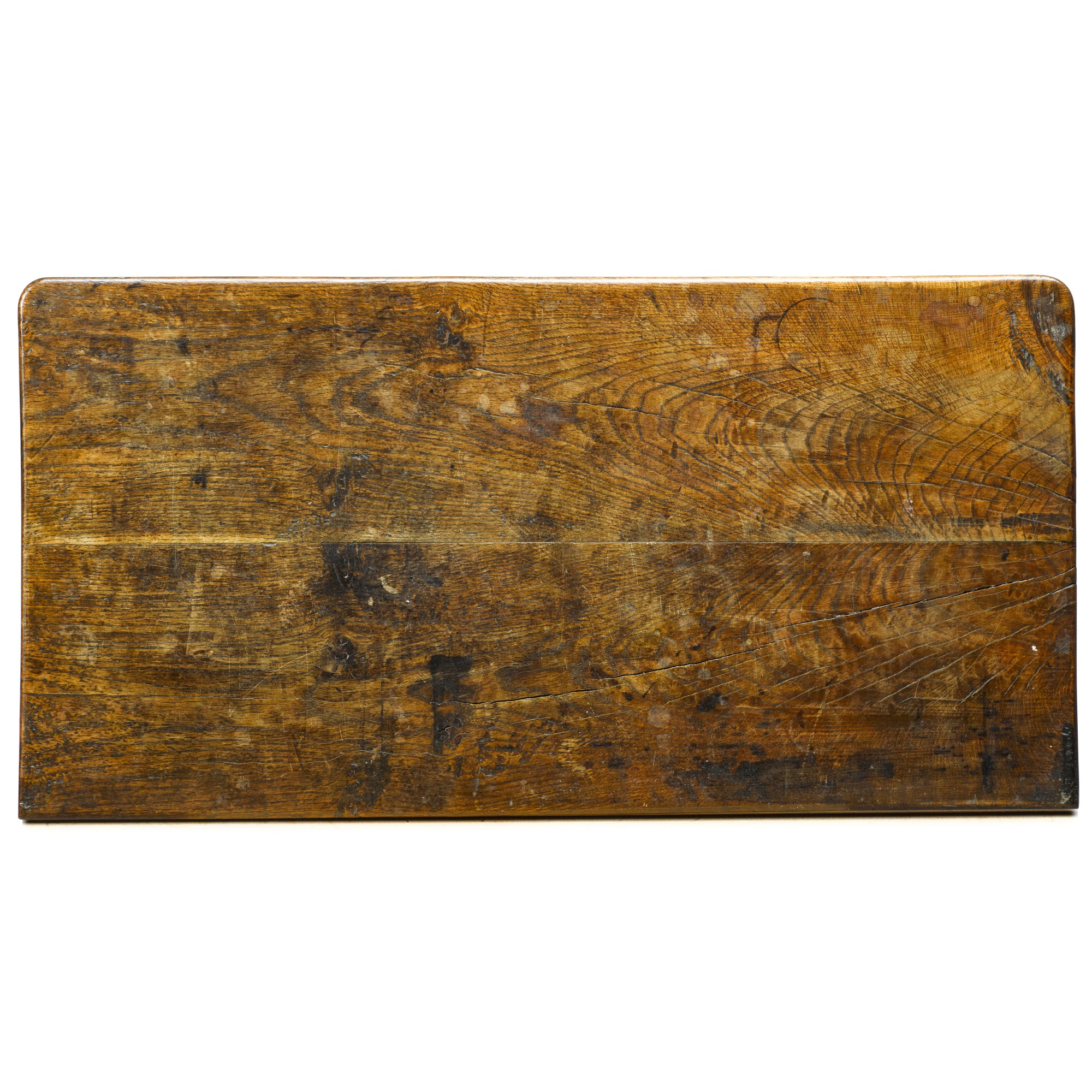 A Victorian oak X-frame trestle table, late 19th/early 20th century ...