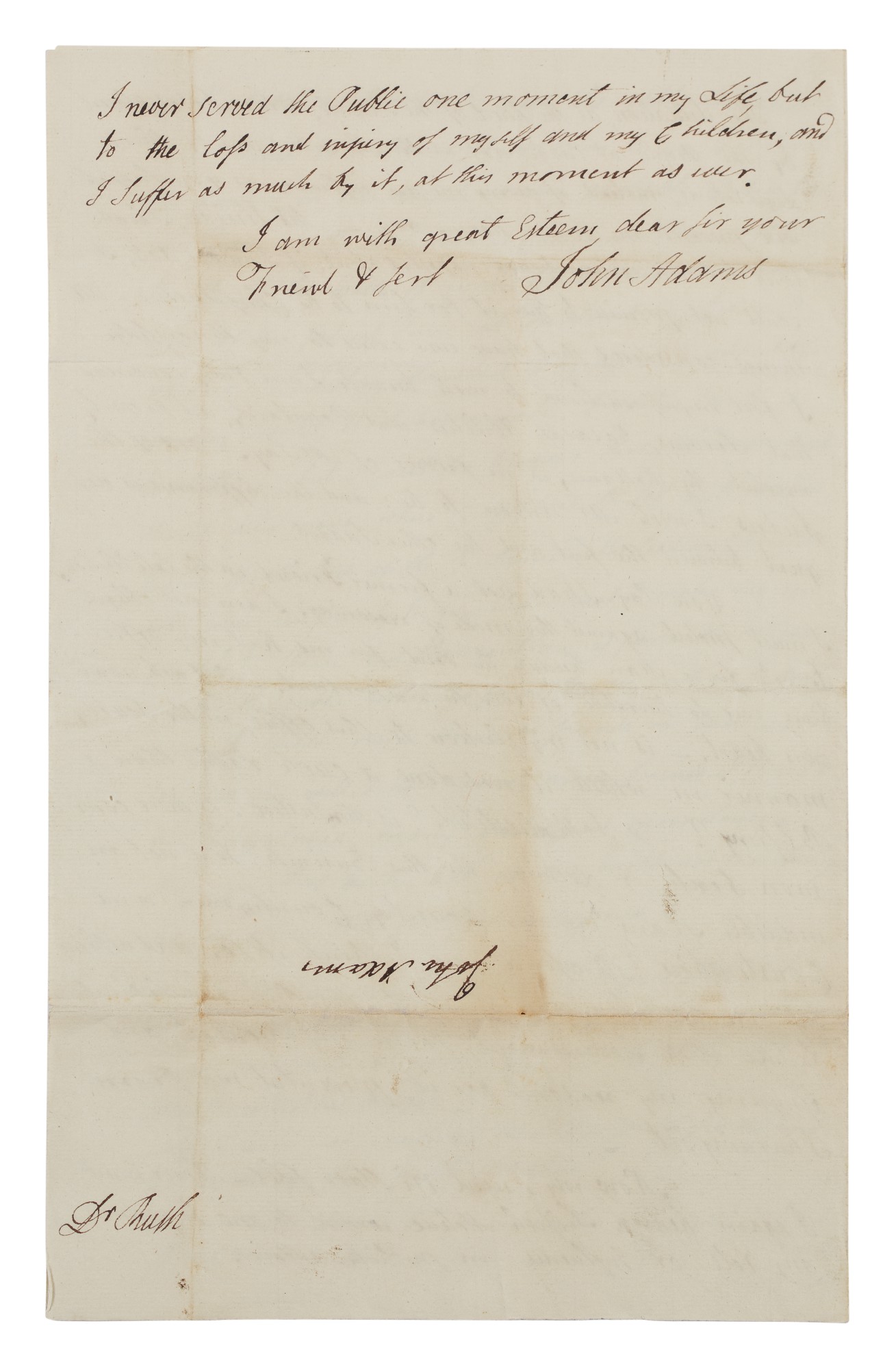 JOHN ADAMS | In a letter candid even by the standards of his ...