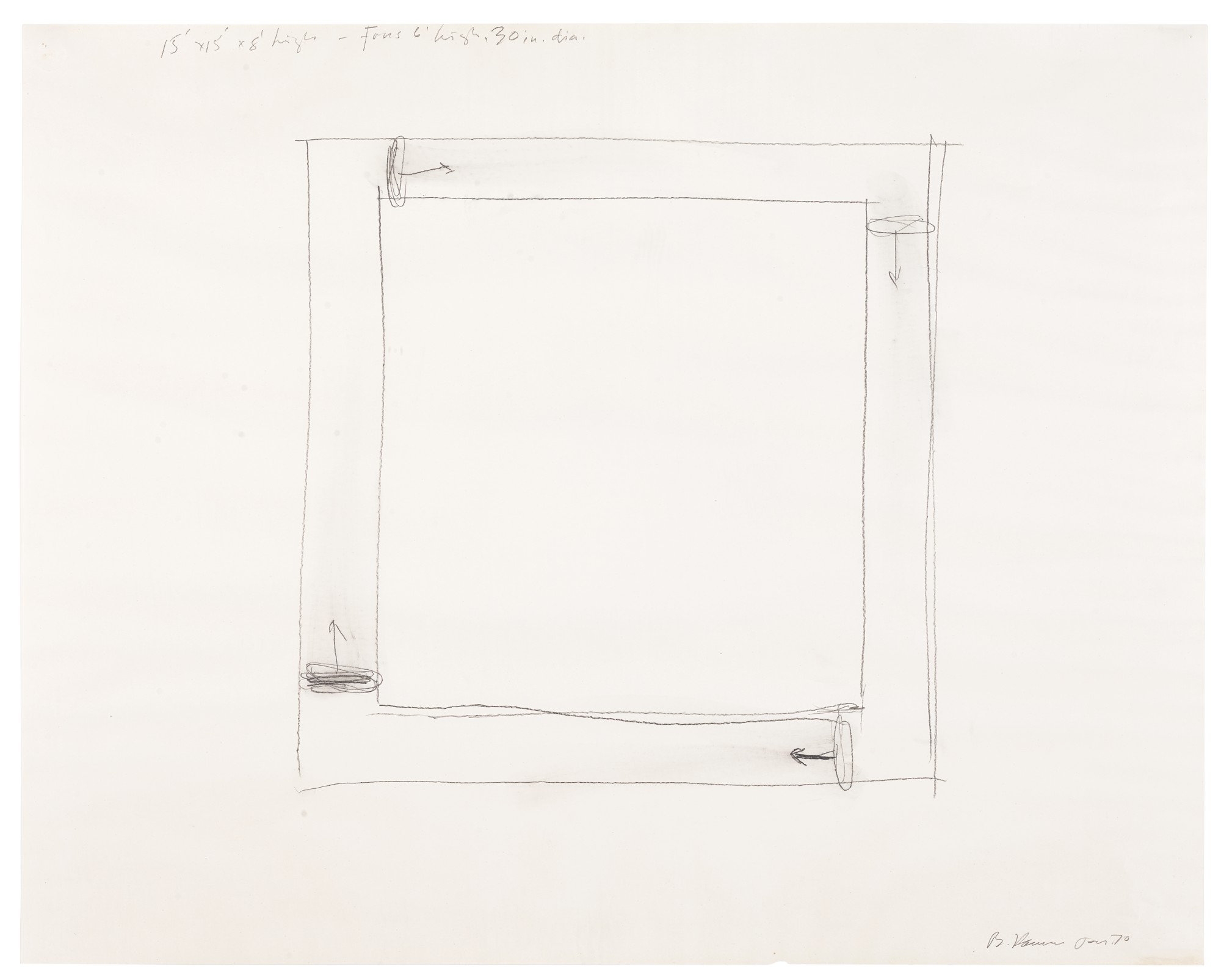 BRUCE NAUMAN | DRAWING FOR FAN PIECE | Contemporary Art Day Sale | 2020 ...