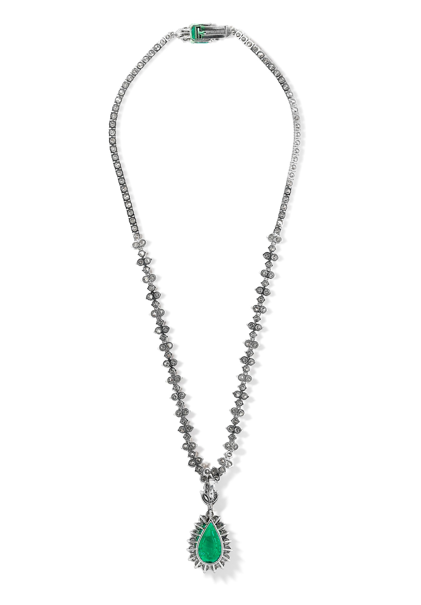 Collier émeraudes et diamants | Emerald and diamond necklace | Fine ...