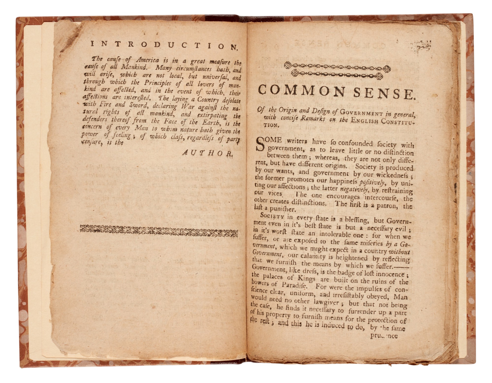 PAINE | Common sense, Norwich CT, 1776, modern half calf | English ...