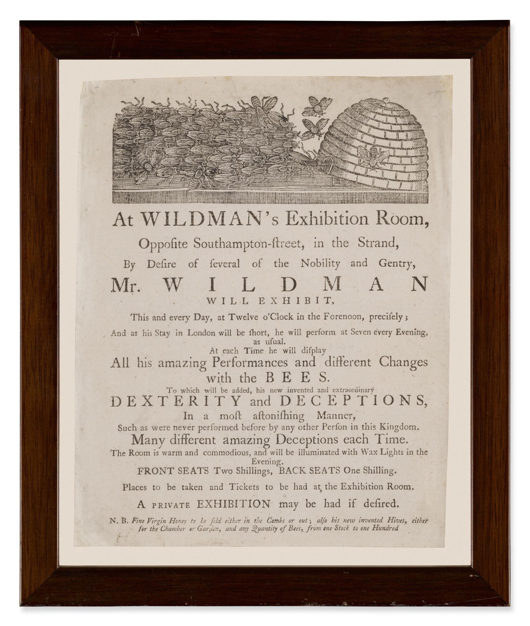 Wildman, [Daniel] | The equestrian apiarist | The Ricky Jay Collection ...