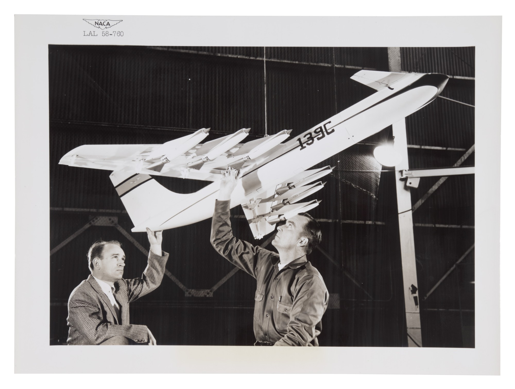 Album of 39 vintage gelatin prints of Langley Research Center taken by ...