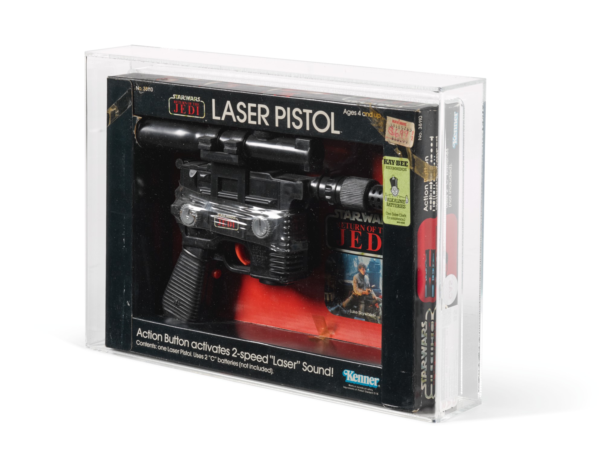 RETURN OF THE JEDI, LUKE SKYWALKER LASER PISTOL 6 1/2 X 9 1/4 X 2 IN ...