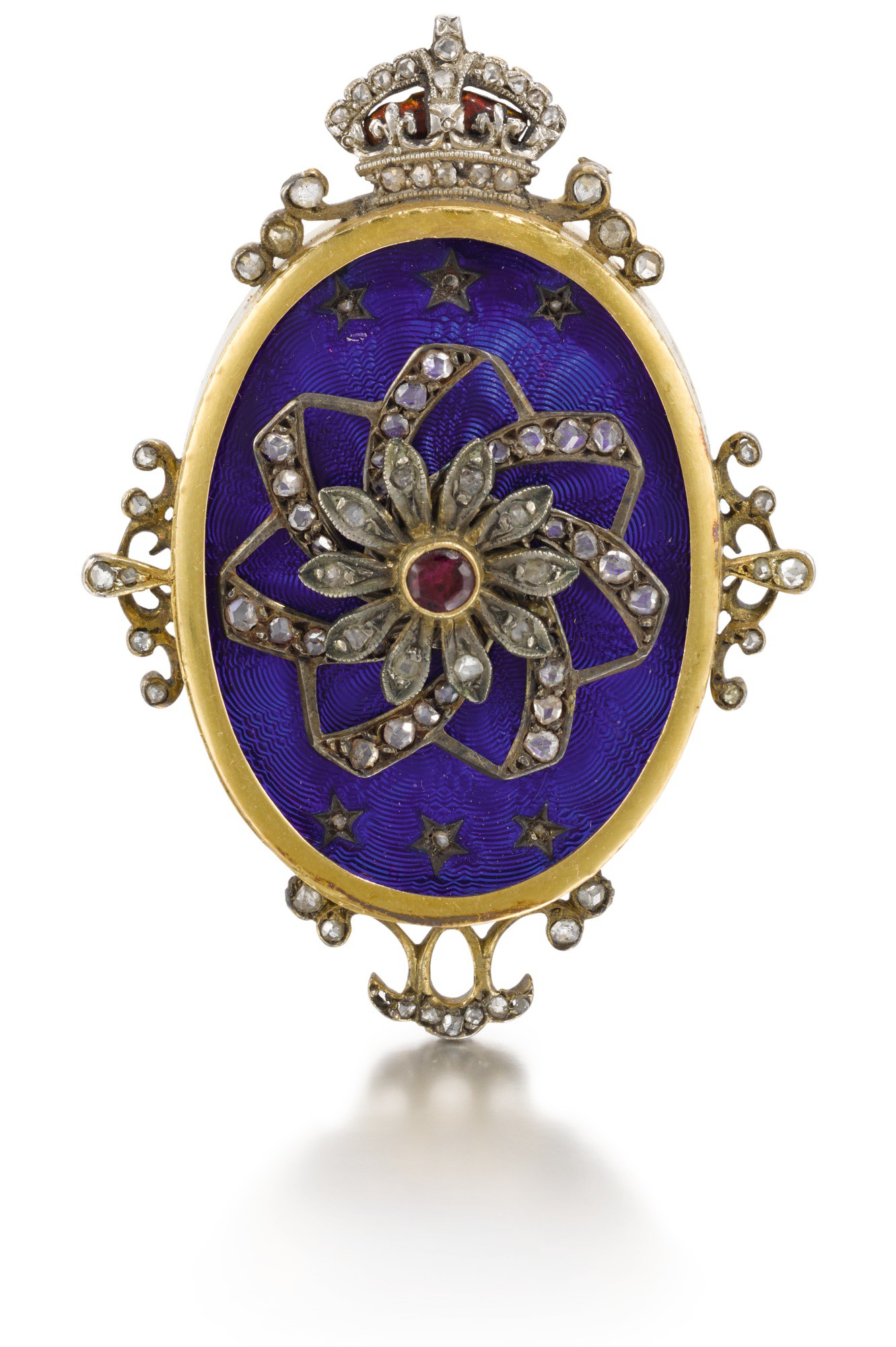 SWISS | A GOLD, ENAMEL, DIAMOND AND RUBY-SET AUTOMATON PENDANT MADE FOR ...