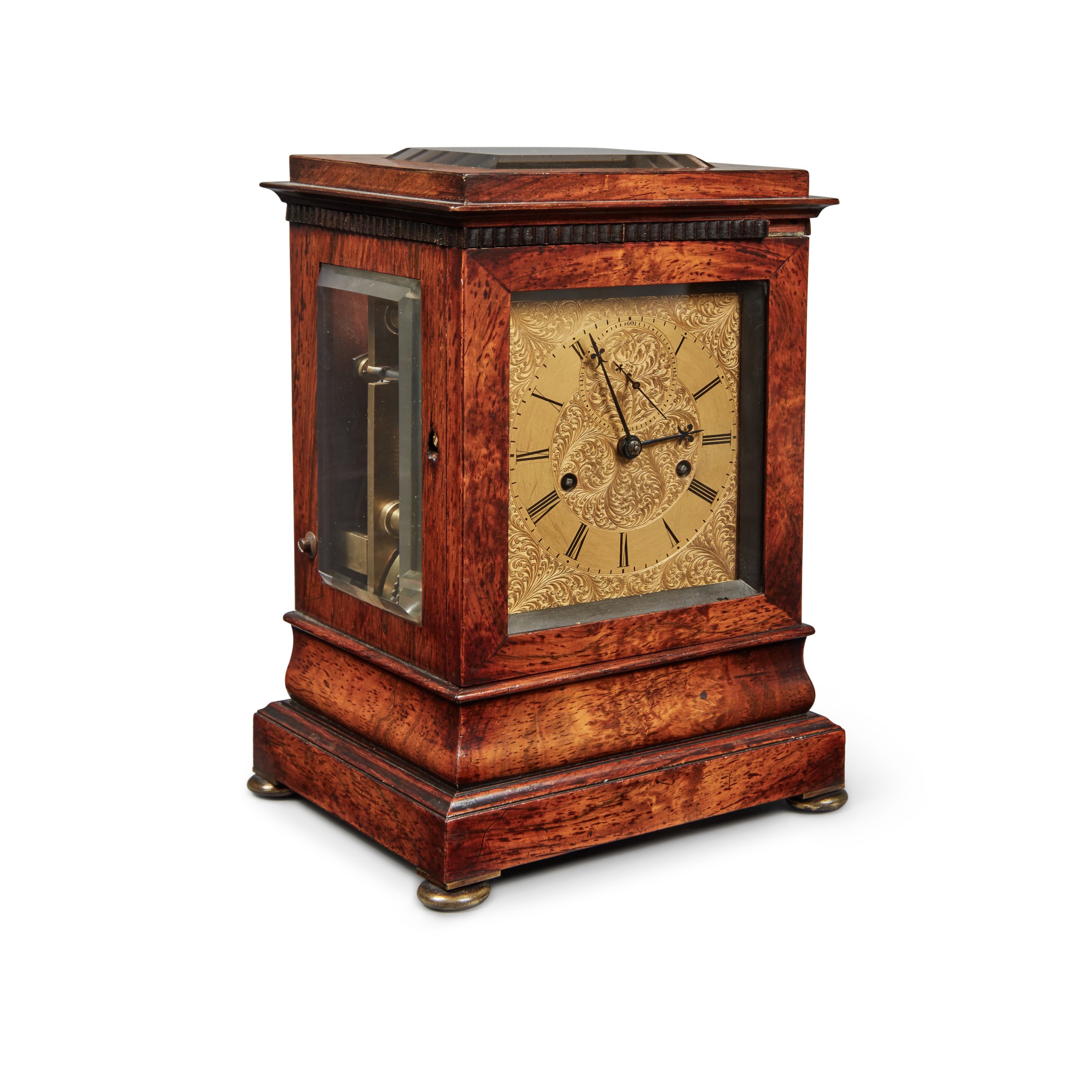 A Victorian Rosewood Four-Glass Library Clock, John Frodsham, London ...
