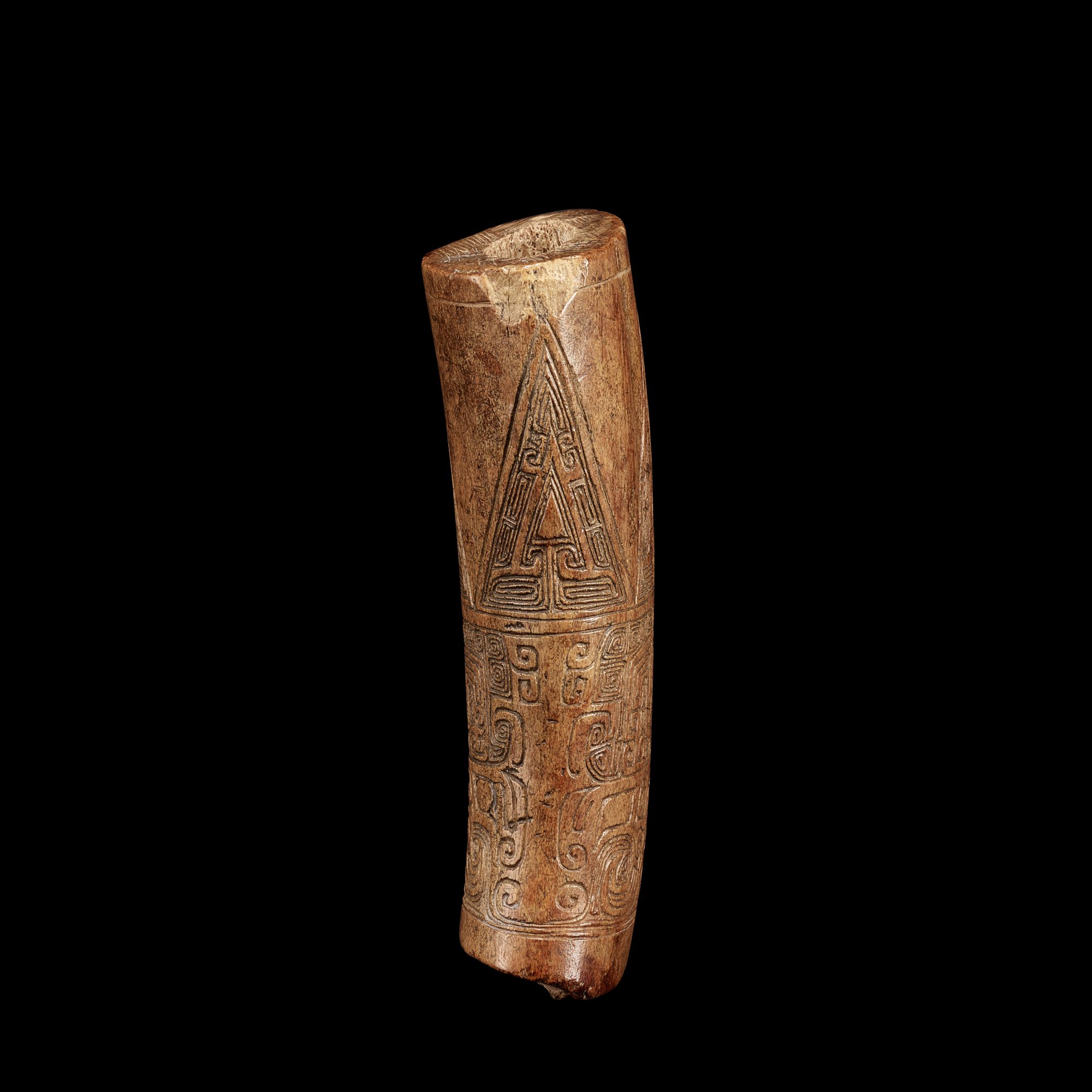 An archaic bone carving, Shang dynasty, Anyang period, 14th-13th ...