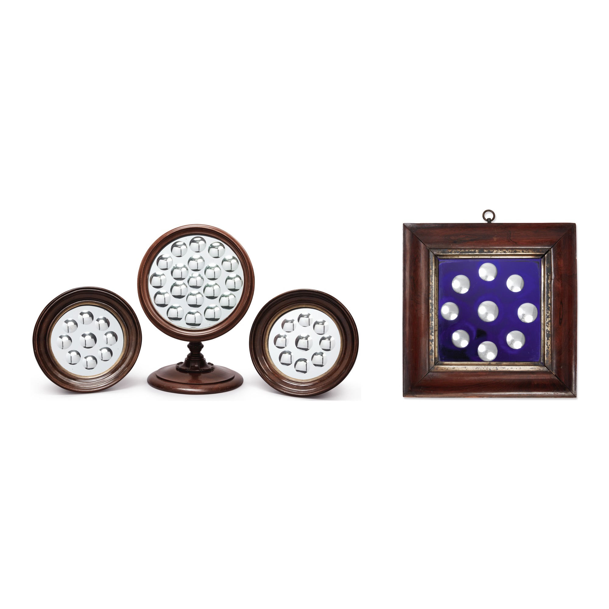 A STANDING OPTICAL MIRROR TOGETHER WITH THREE OPTICAL WALL MIRRORS ...