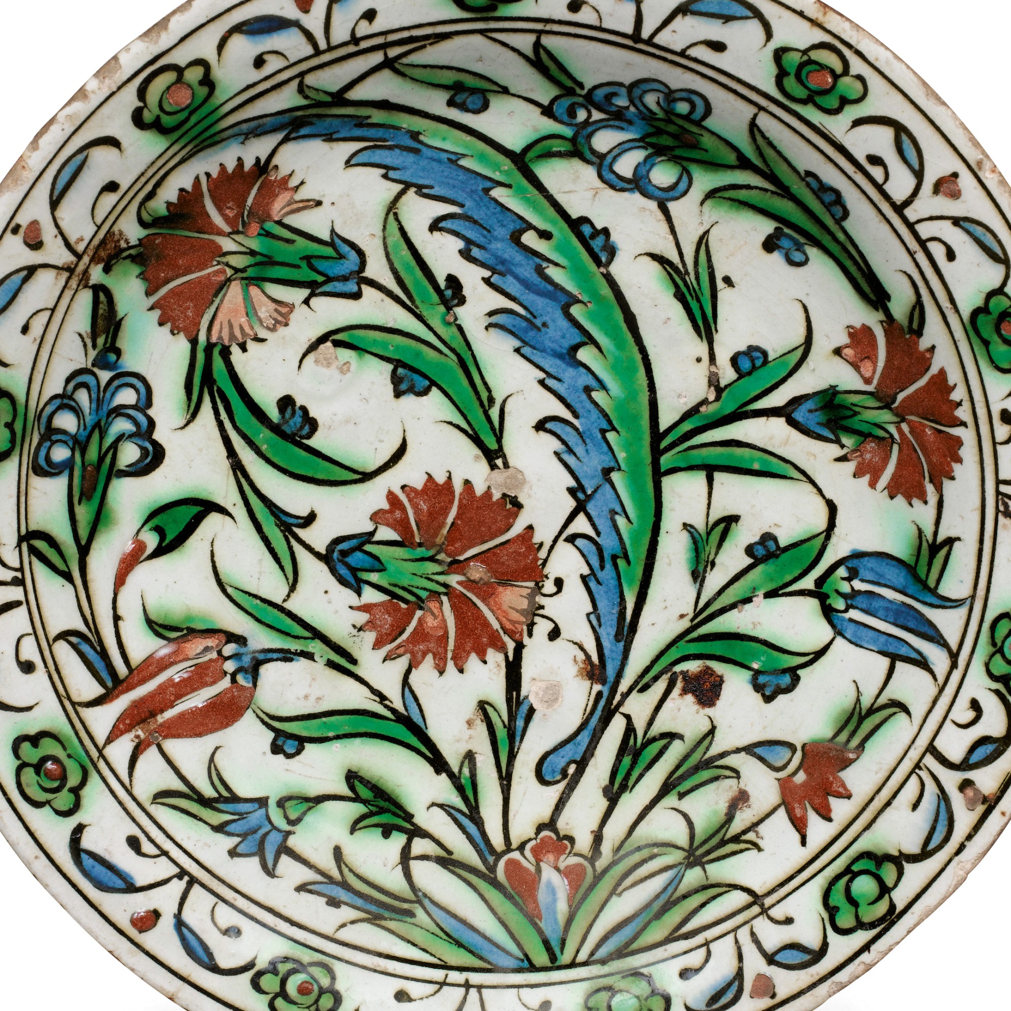 An Iznik polychrome pottery dish, Ottoman Turkey, 17th century | Plat ...