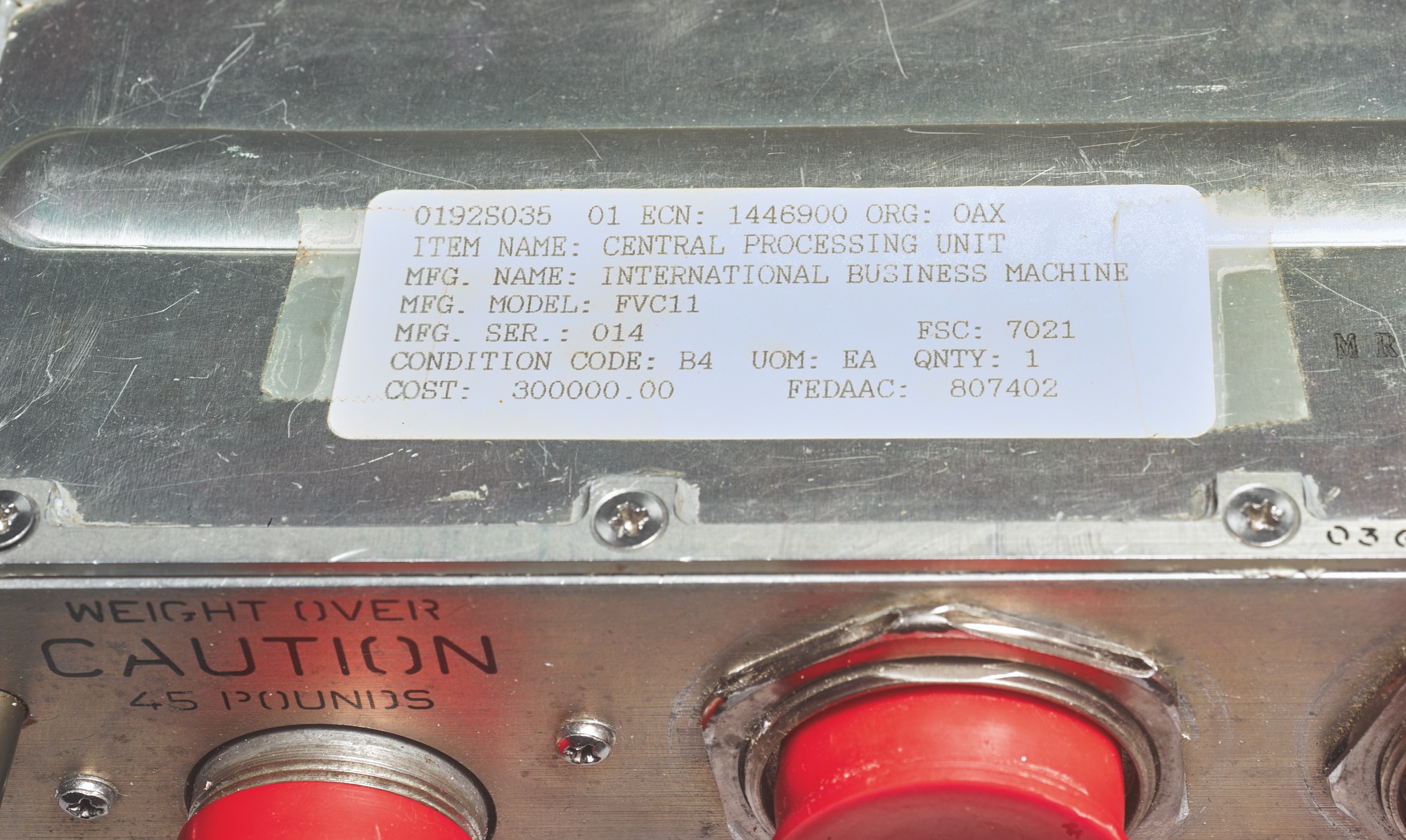 SPACE SHUTTLE MAIN COMPUTER. IBM AP101B GENERAL PURPOSE COMPUTER ...