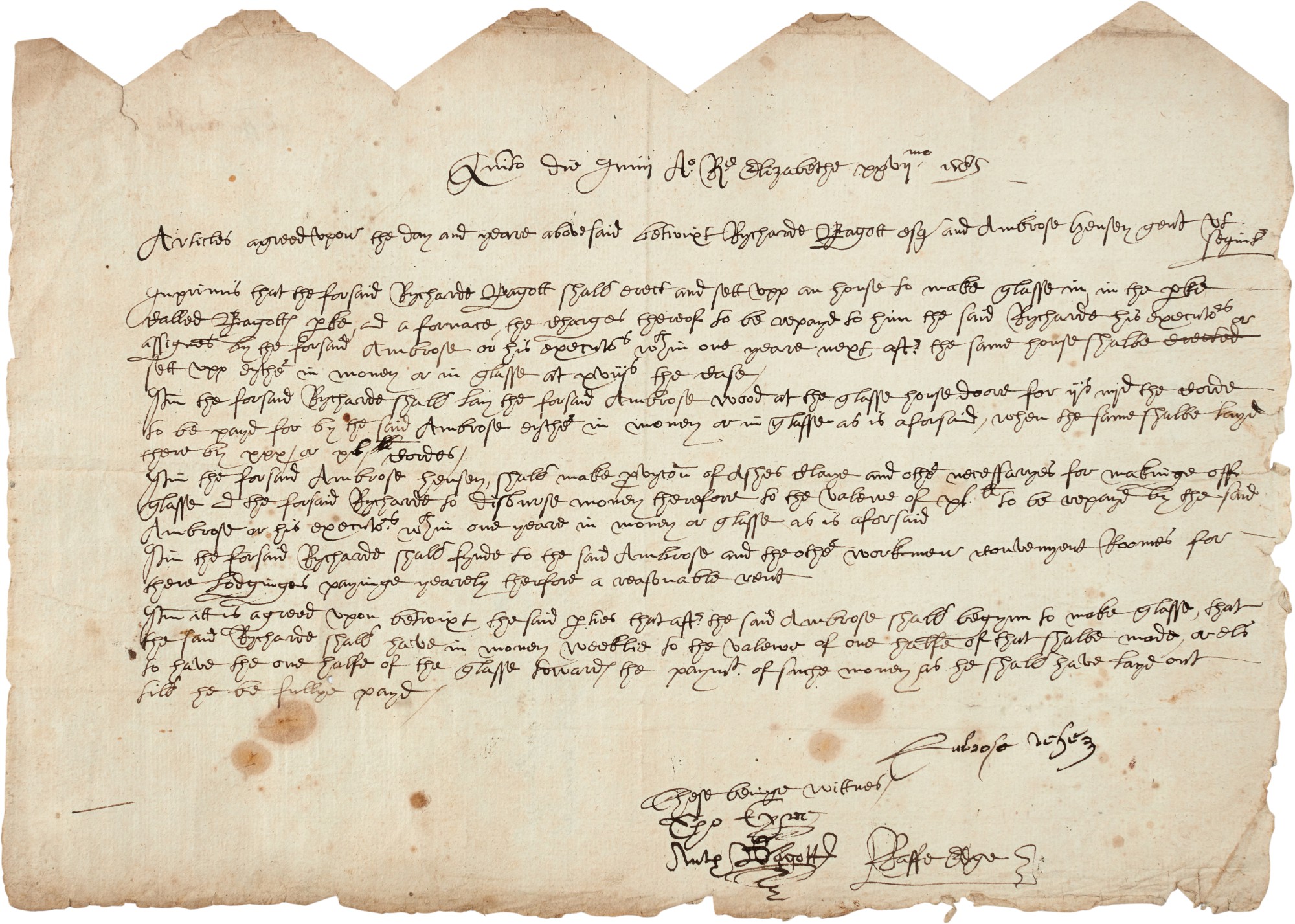 Elizabethan Glassmaking | A collection of documents and related items ...
