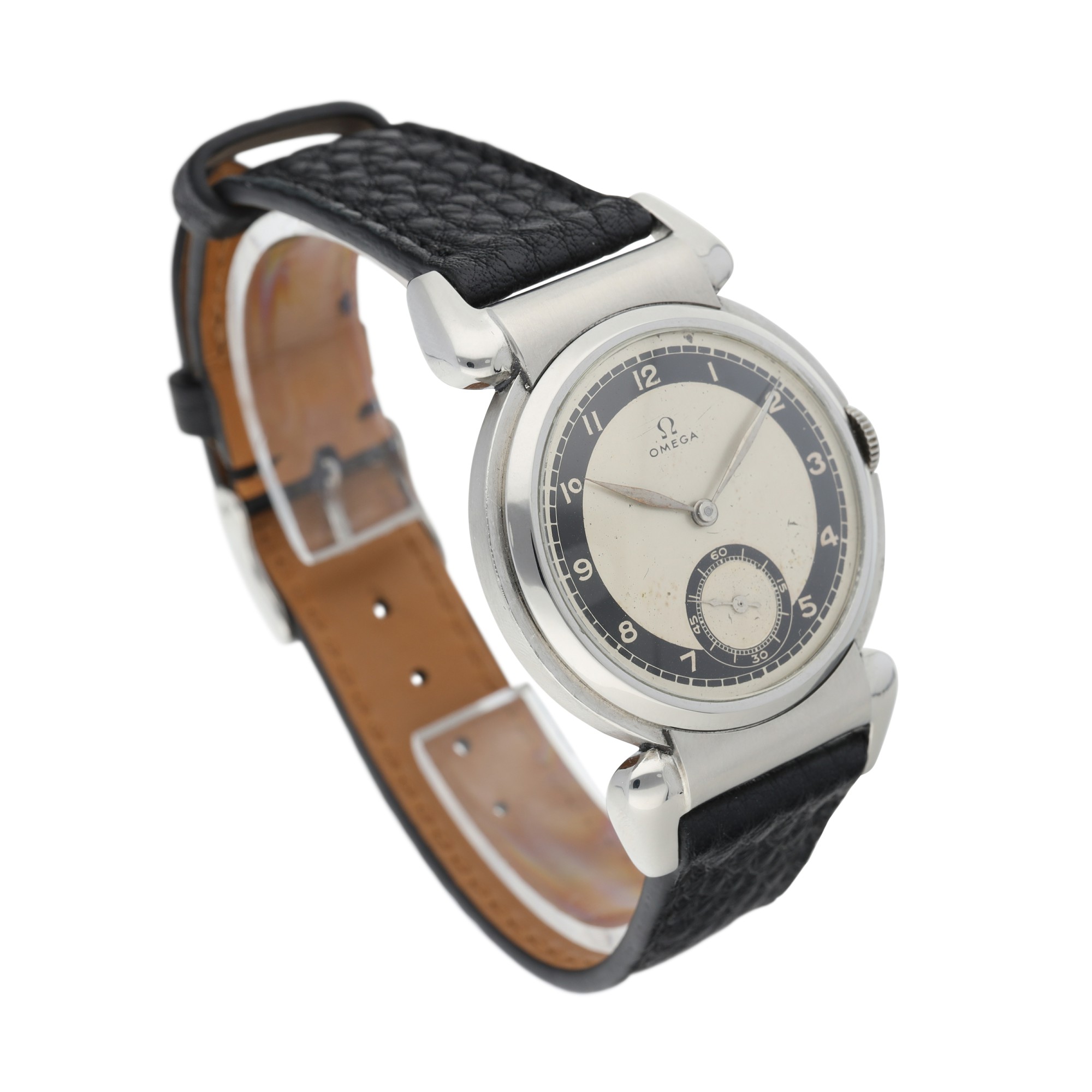 OMEGA | A STAINLESS STEEL WRISTWATCH WITH SCARAB HOODED LUGS, CIRCA ...