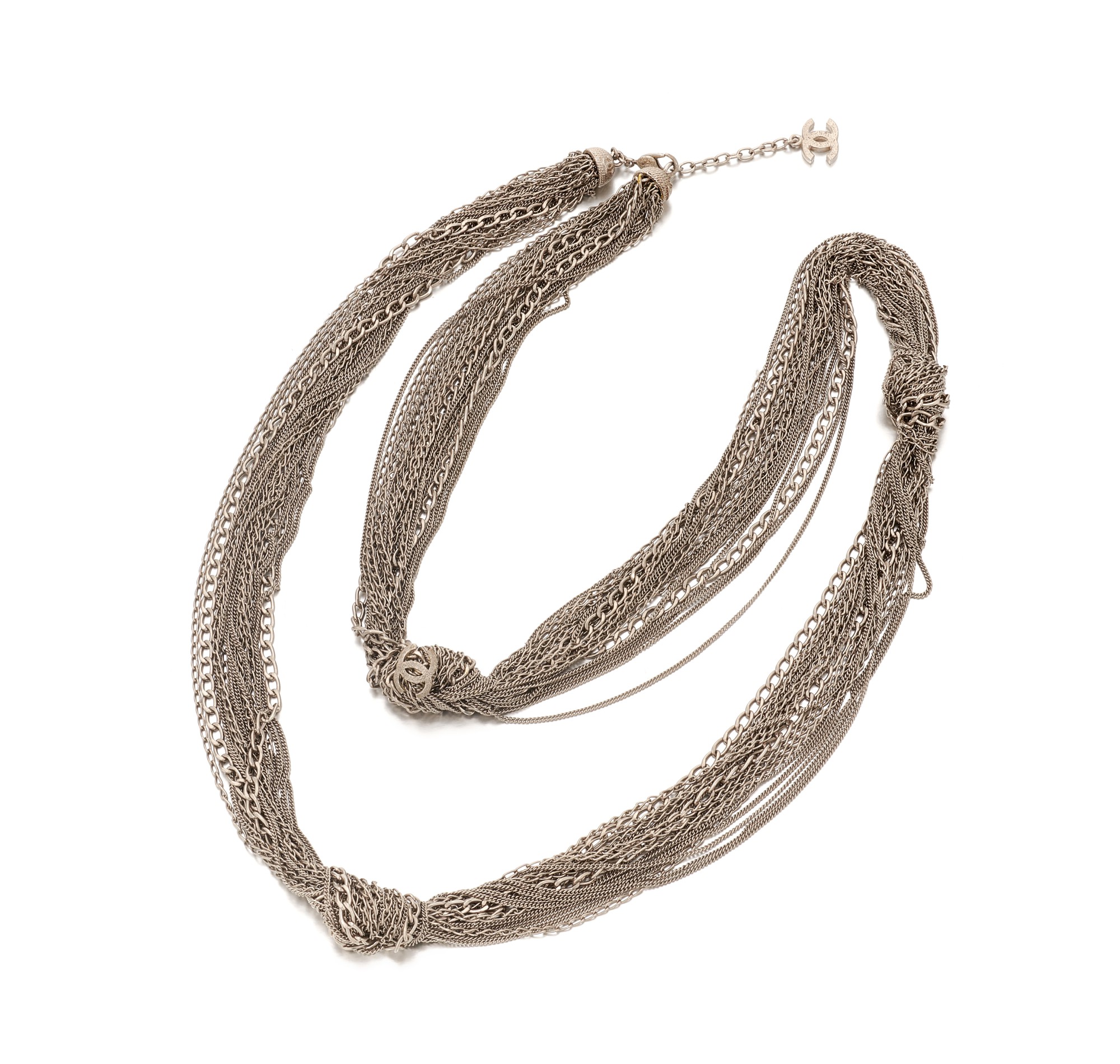 Silver-tone metal chain necklace | Chanel: Handbags and Accessories ...