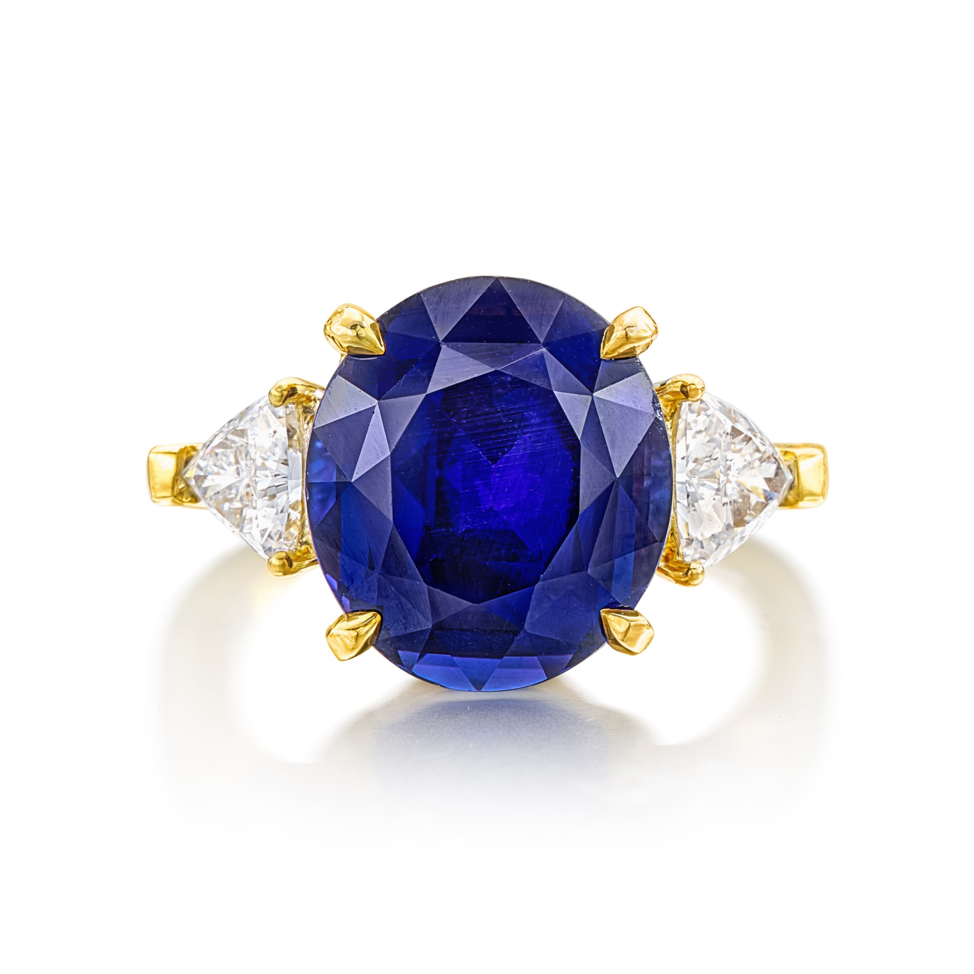Sapphire And Diamond Ring 天然 「斯里蘭卡」未經加熱 藍寶石 配 鑽石 戒指 Important