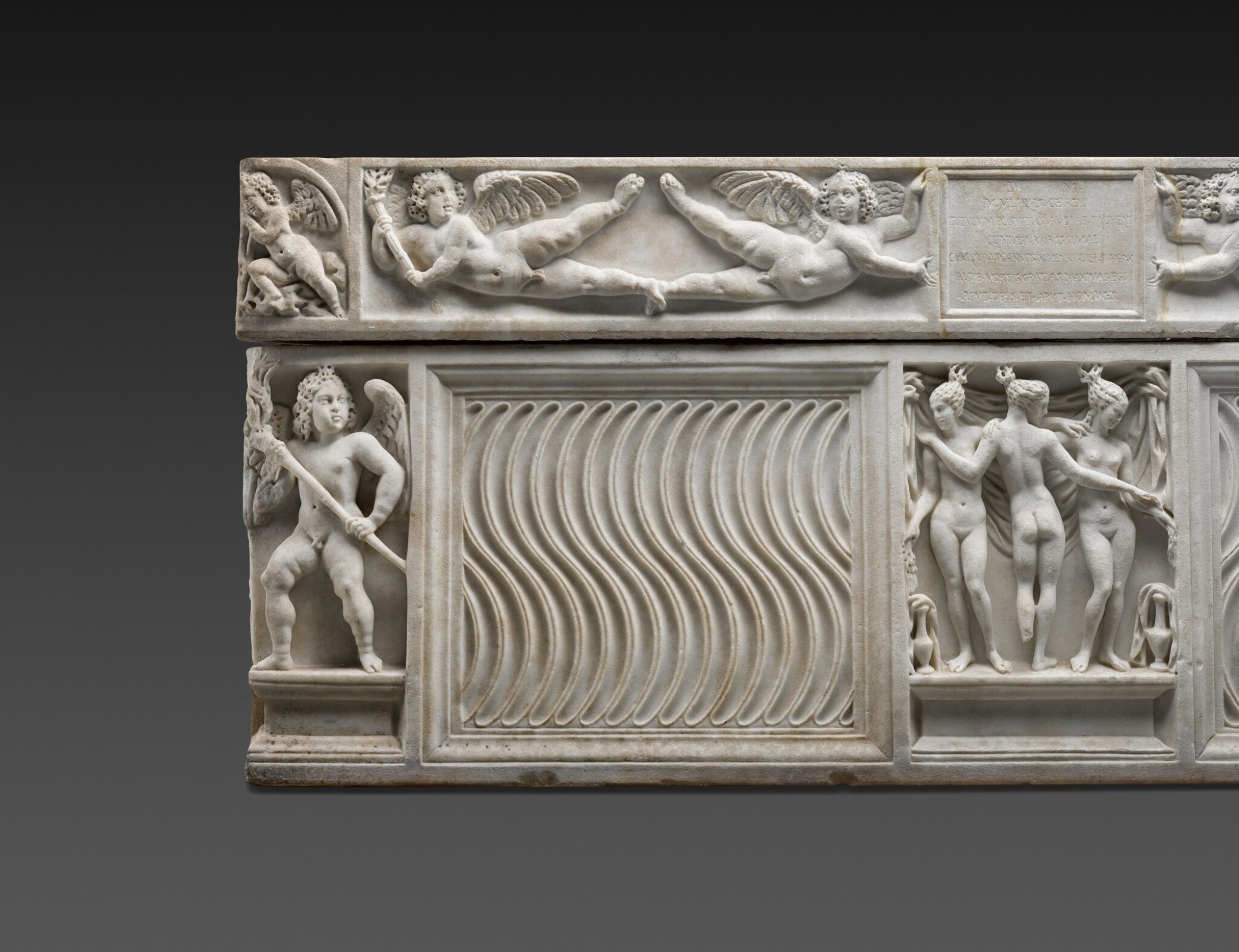 A Roman Marble Strigillated Sarcophagus 1st Quarter Of The 3rd Century