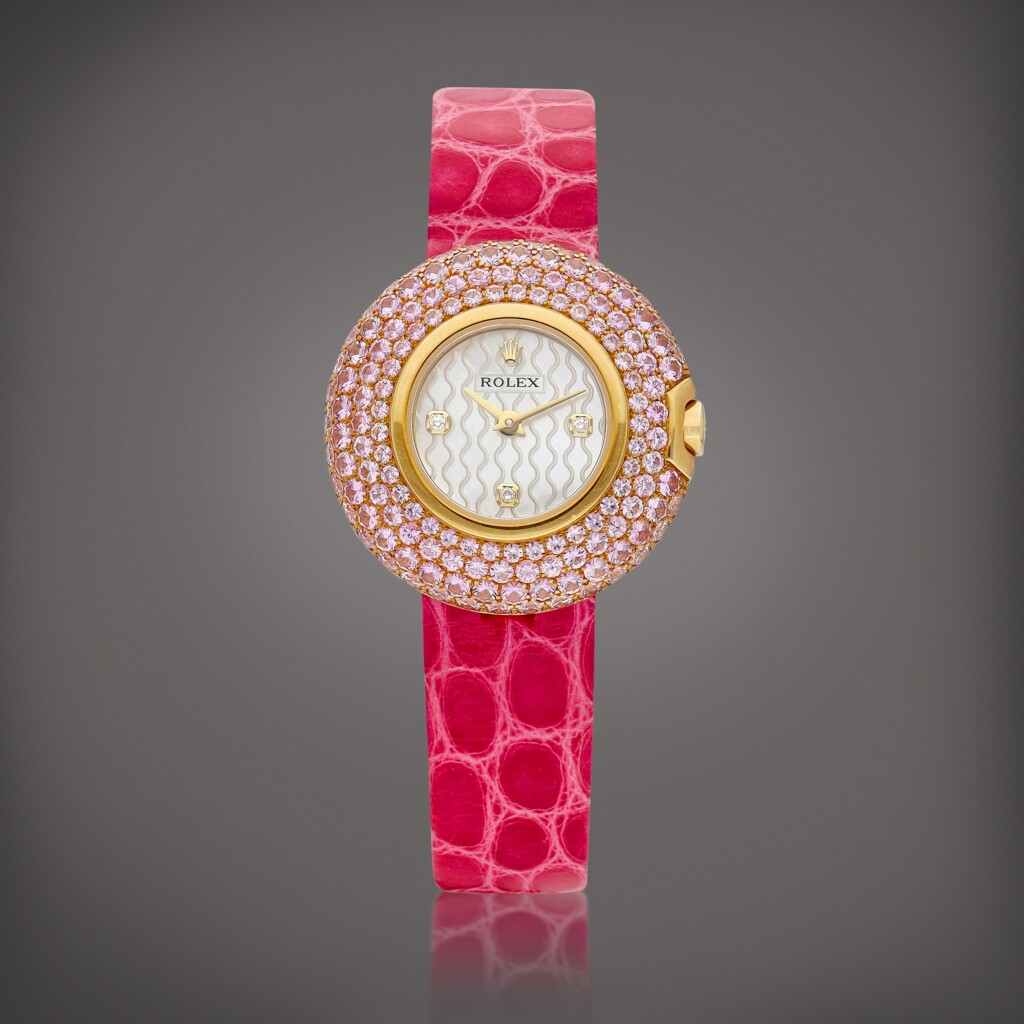 Cellini Orchid Reference 6201 A Yellow Gold Diamond And Pink