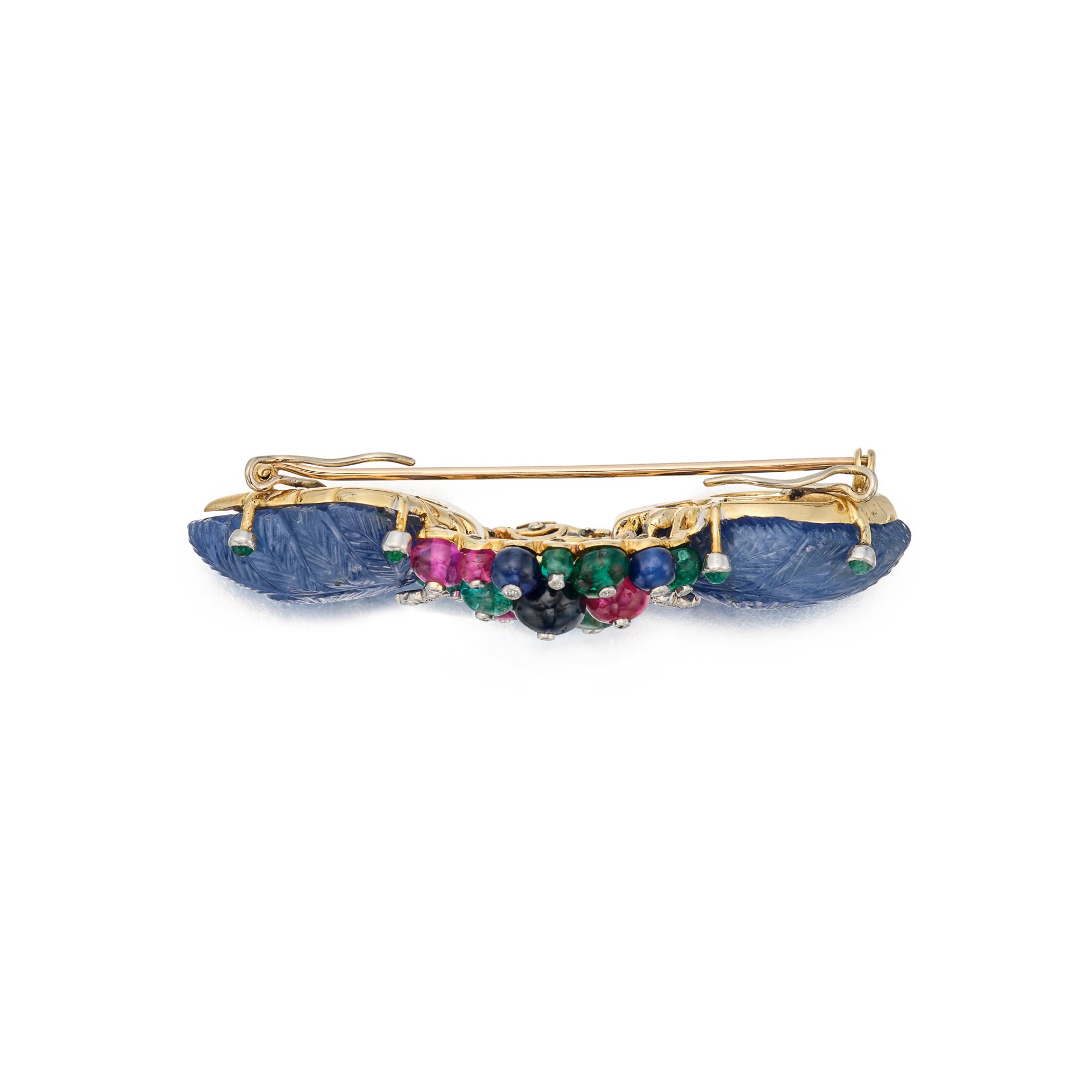 Sapphire, Emerald, Ruby, and Diamond 'Tutti Frutti' Brooch | The ...