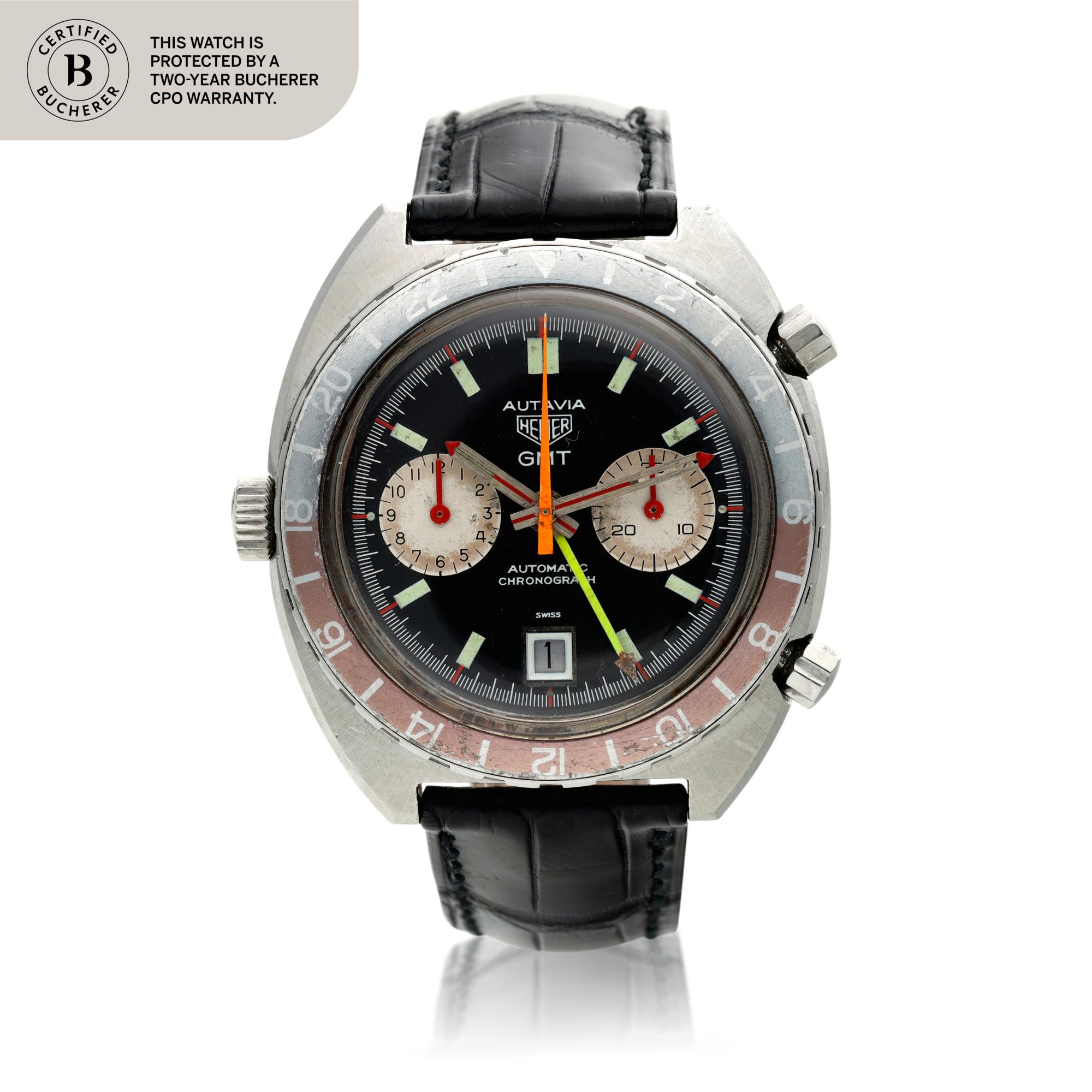 Reference 1163 Autavia A stainless steel automatic dual time ...