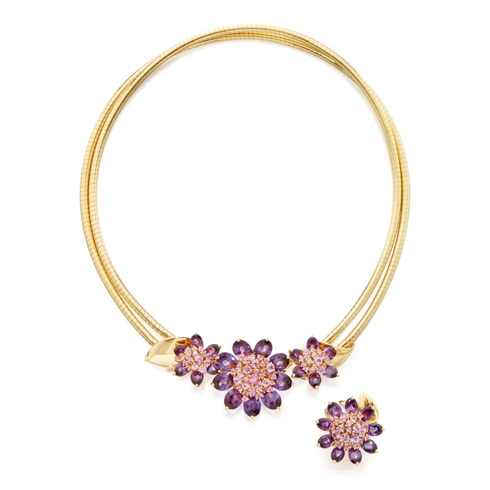 PINK SAPPHIRE AND AMETHYST SUITE OF 'HAWAII' JEWELS, VAN CLEEF & ARPELS ...