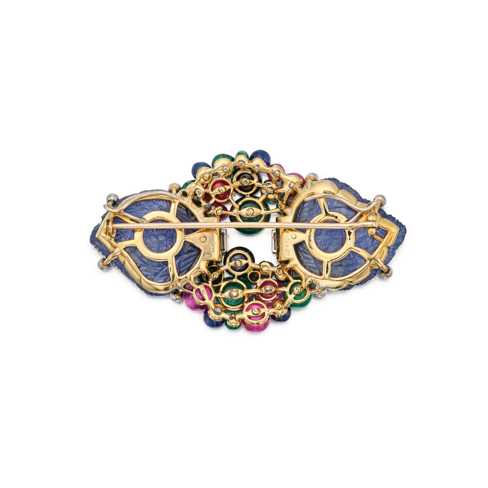 Sapphire, Emerald, Ruby, and Diamond 'Tutti Frutti' Brooch | The ...