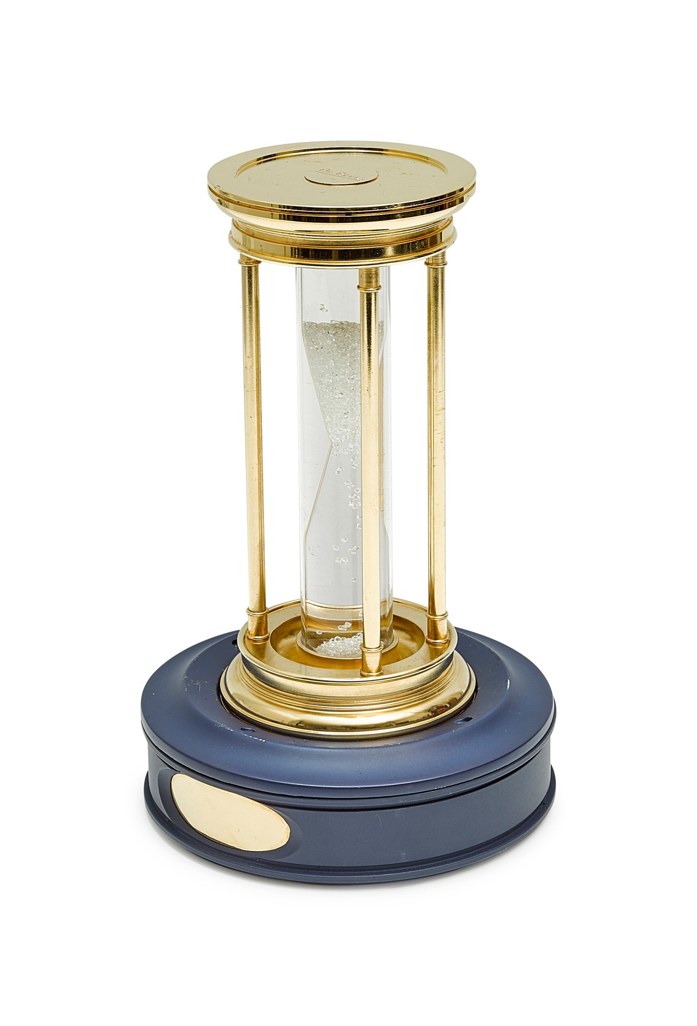 DEBEERS | A GILT BRASS HOURGLASS WITH FLOATING DIAMONDS, CIRCA 2000 ...