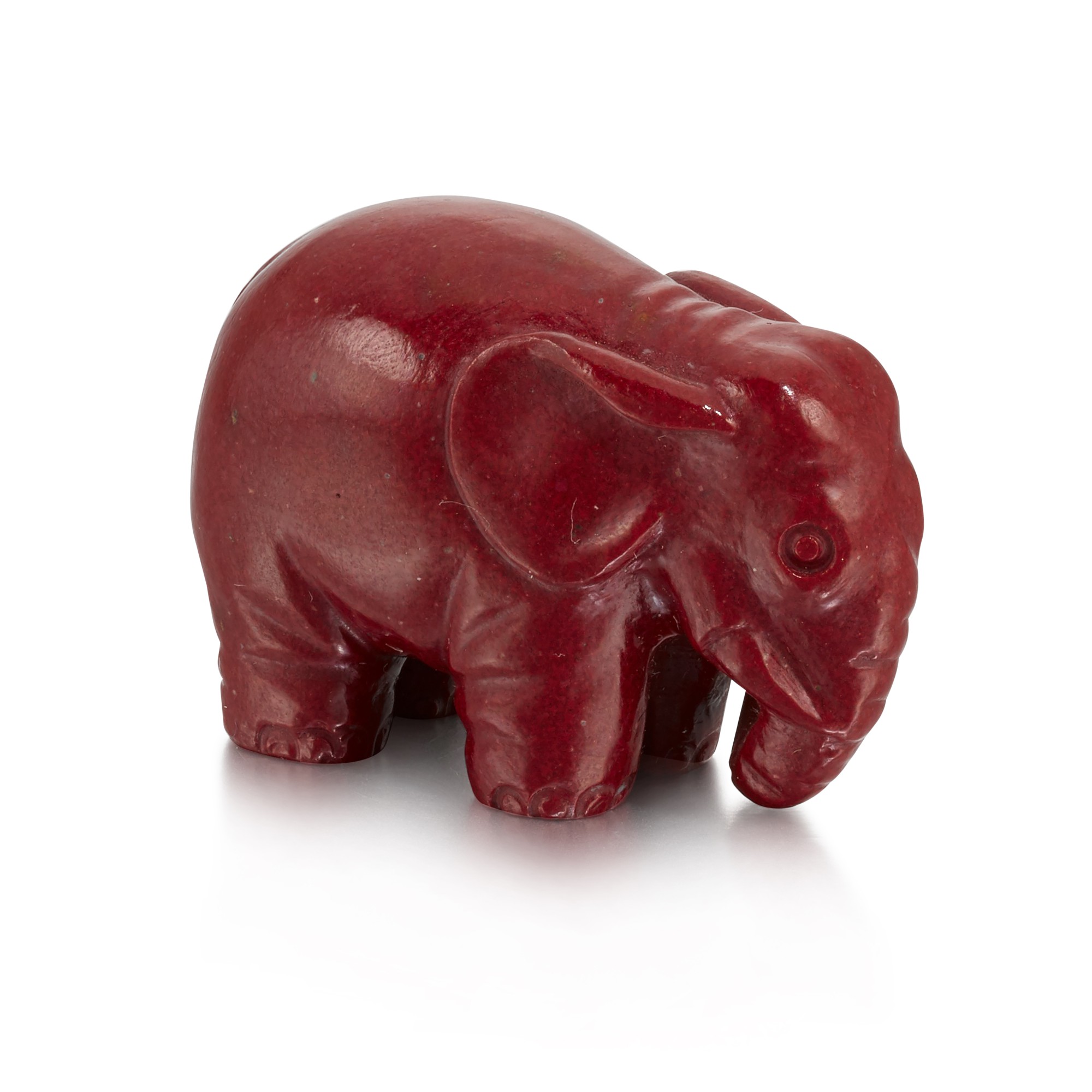 A Russian Purpurin Elephant, probably Fabergé, St Petersburg, circa ...