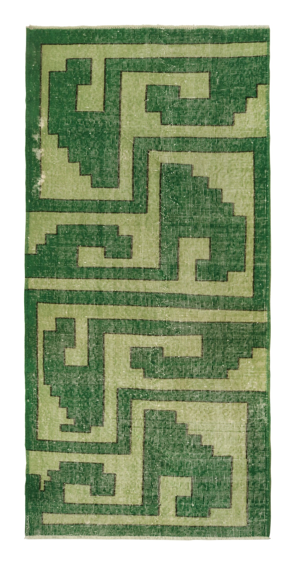 Vintage Turkish Hand-Knotted Geometric Runner Available For Immediate ...