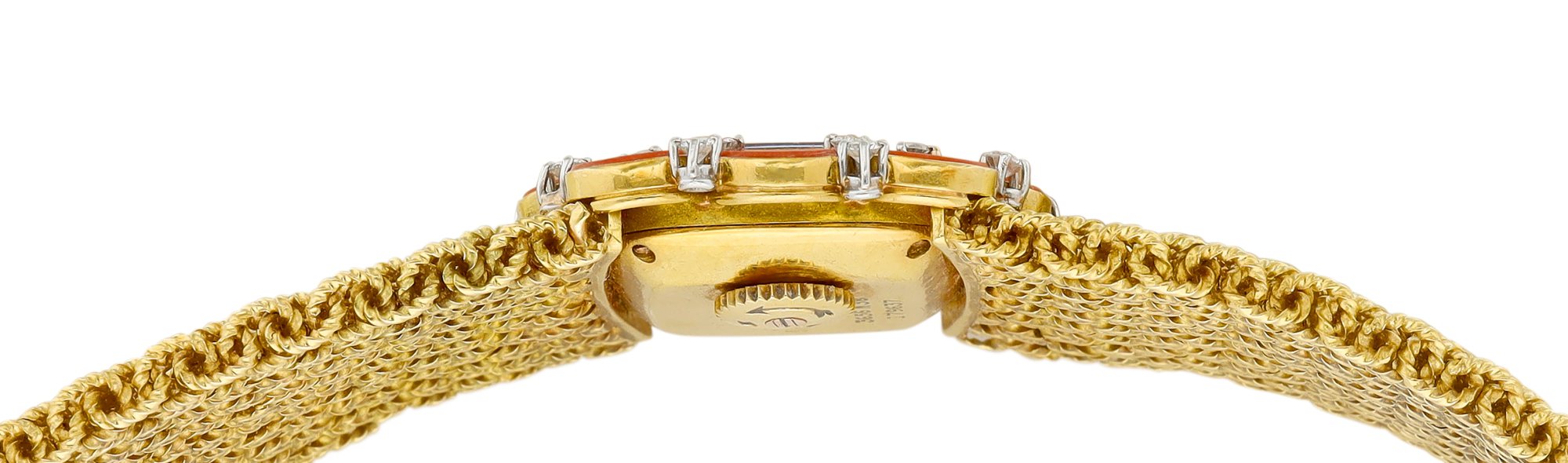 Reference 3656 N38 | A yellow gold, diamond and coral-set bracelet ...