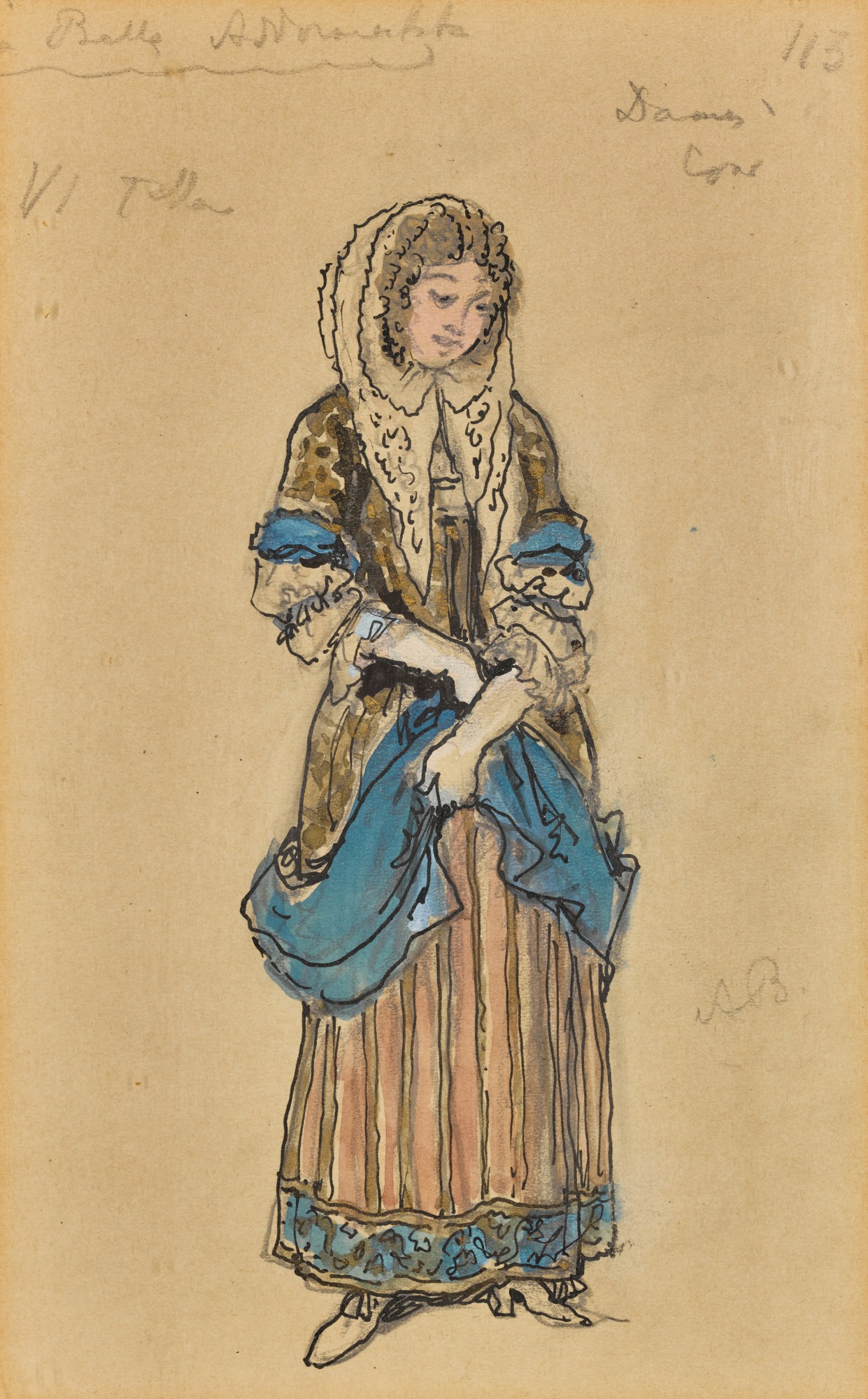 Four Costume Designs for Sleeping Beauty and Two for Petrushka (six ...