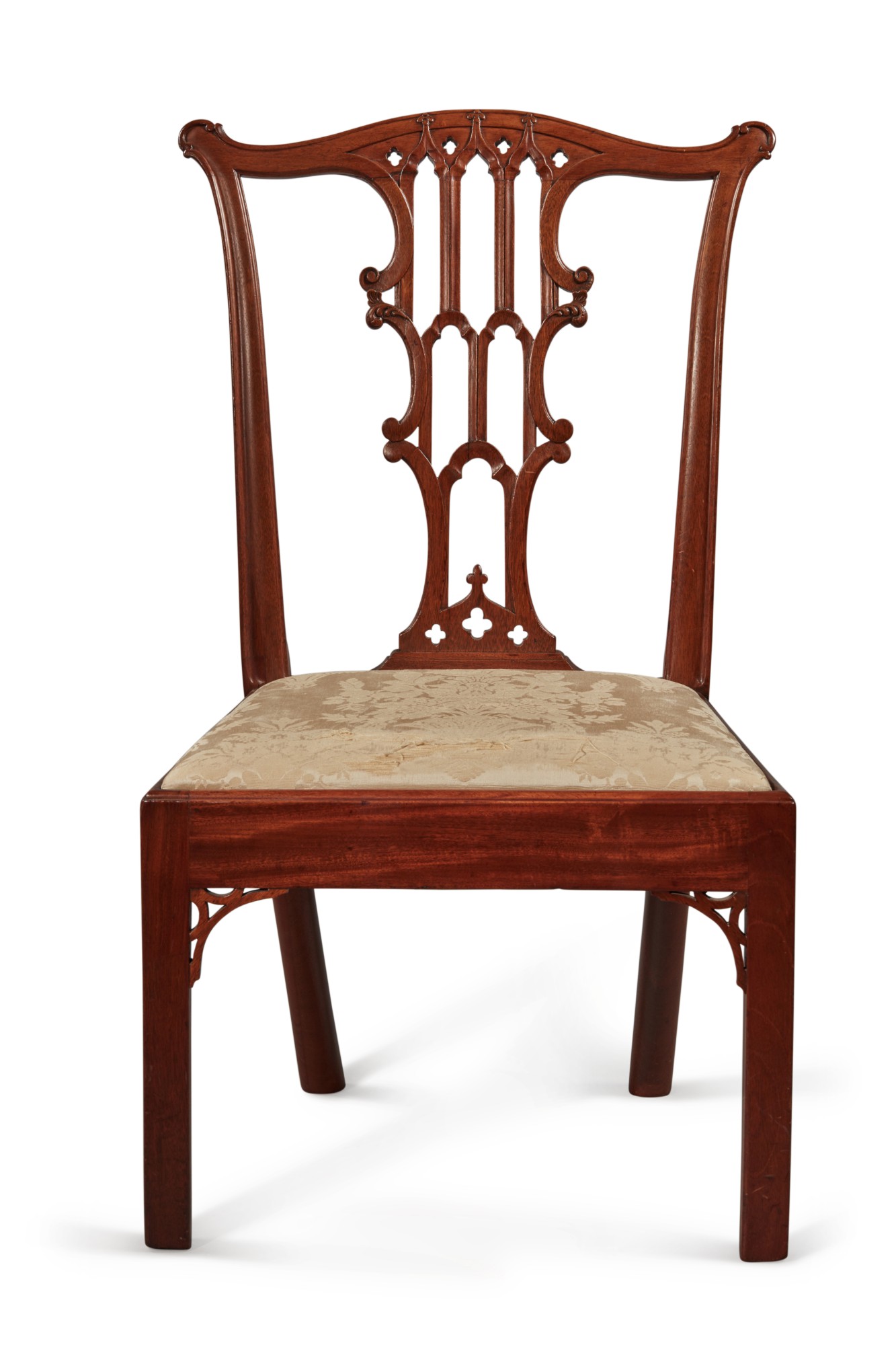 The Letitia Thompson Rare Set of Four Chippendale Carved Mahogany Side ...