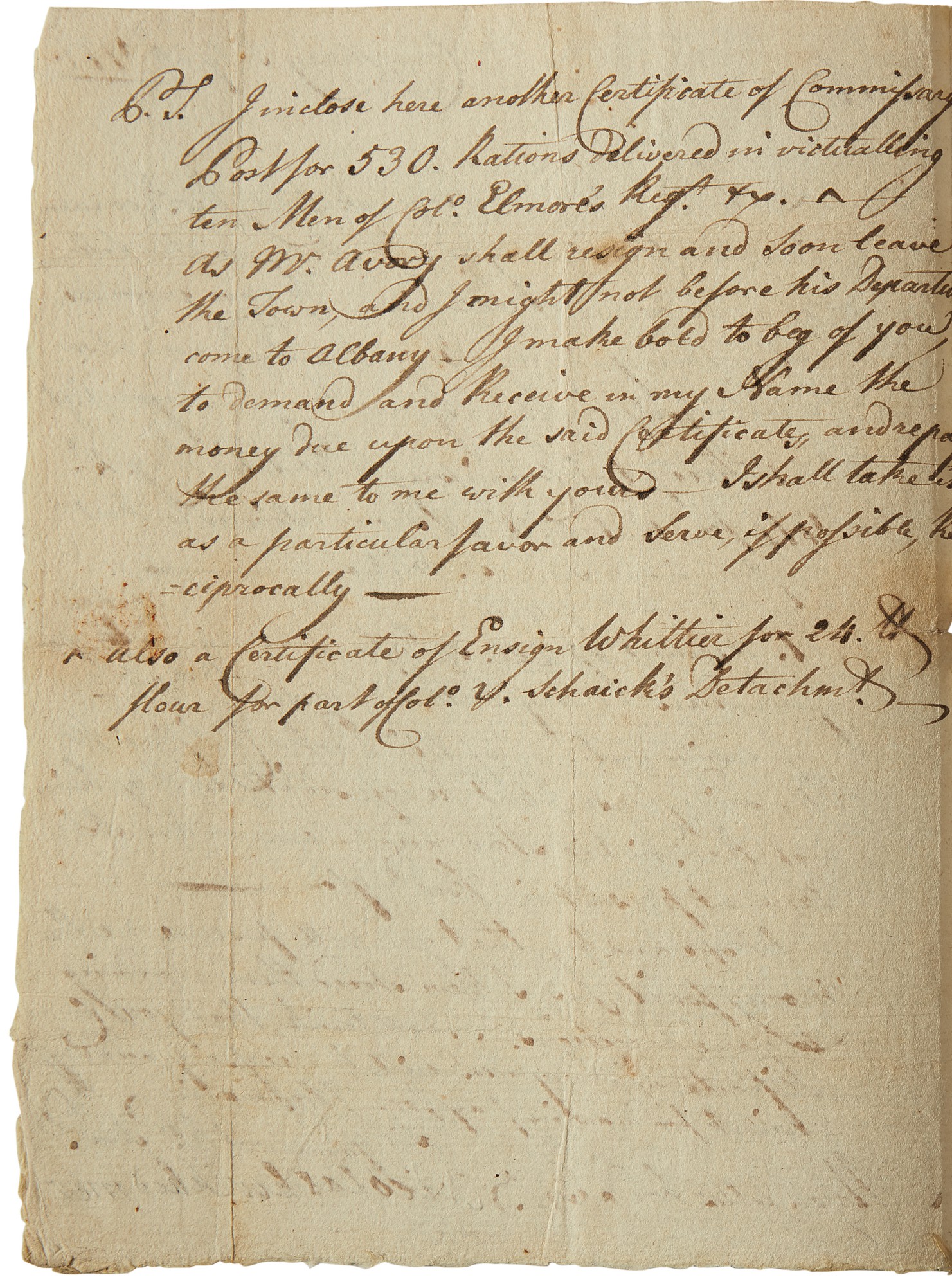 Herkimer, Nicholas. Letter signed 29 July 1777, to Jelles Fonde, one ...