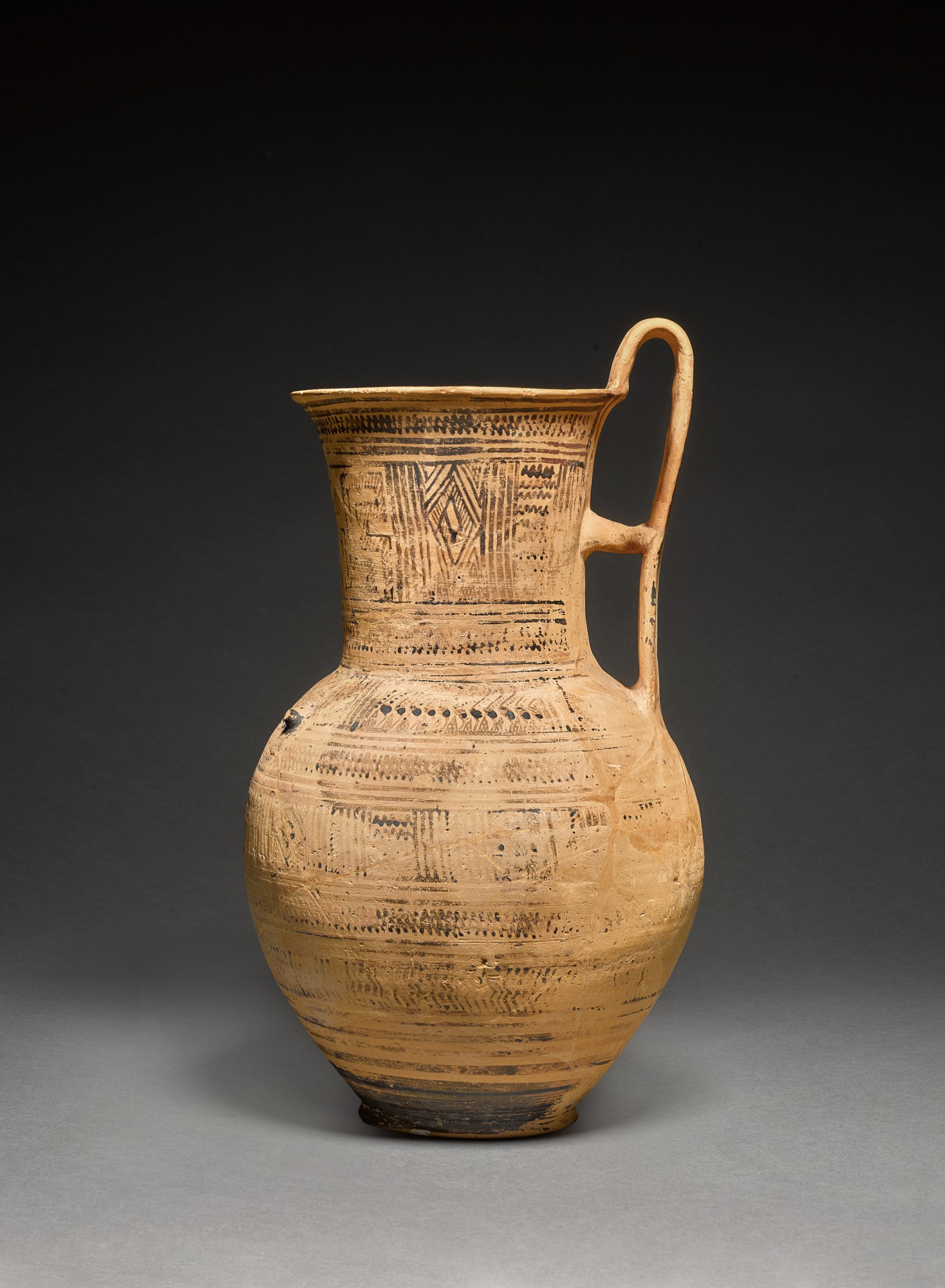 A Large Attic Pottery Pitcher, Geometric Period, 8th Century B.C ...